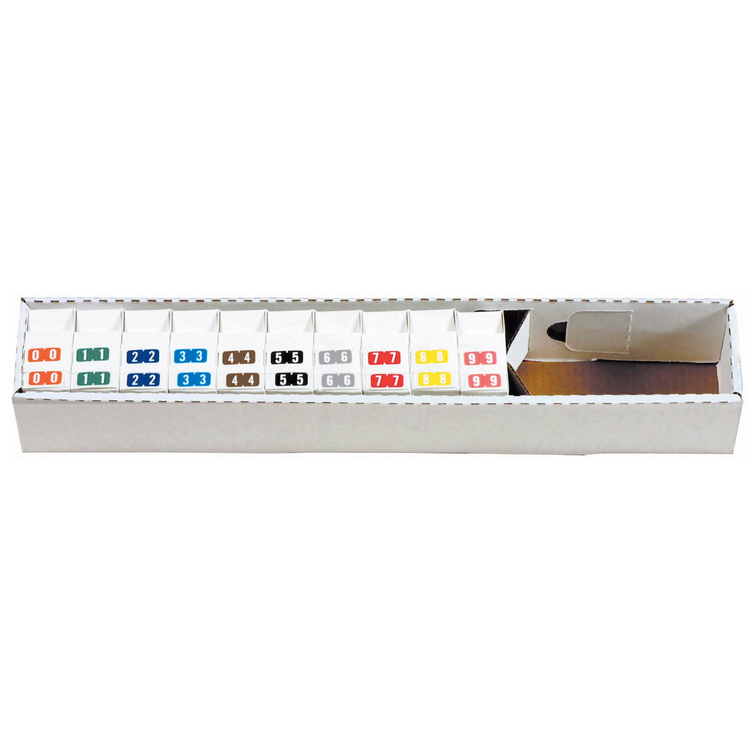 Tab 1280 Match A1280 Series Numeric Color-Coded Roll Vinyl Labels