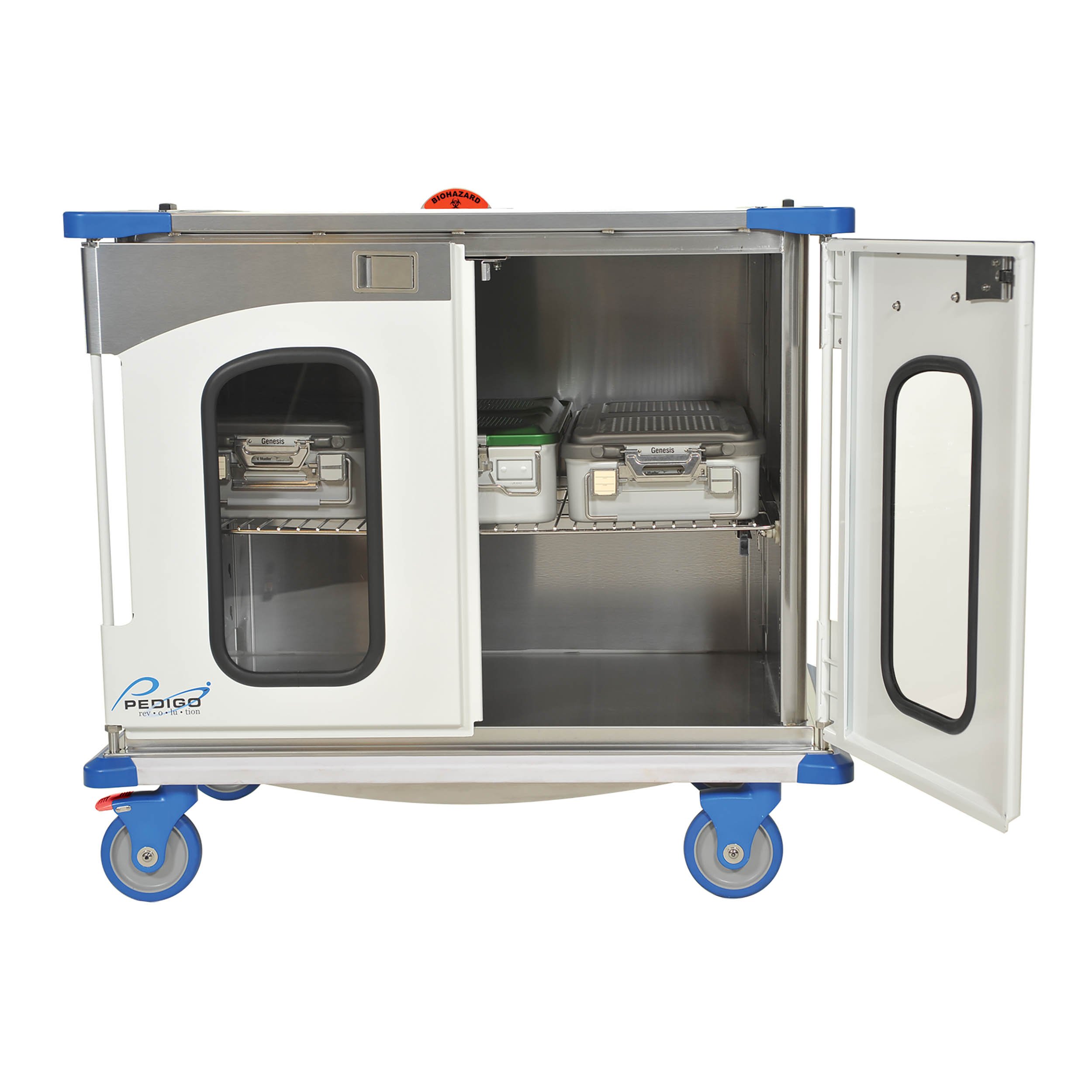 Pedigo RCC-235-B Revolution Closed Surgical Case Cart Double Door