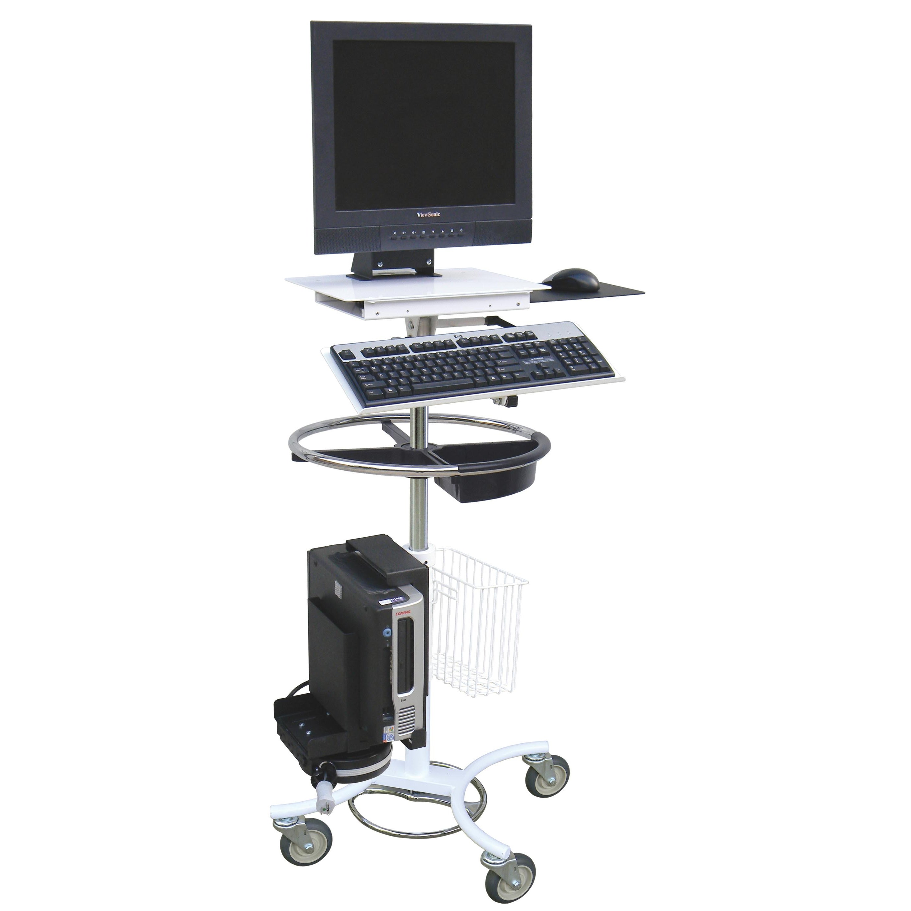 OmniMed 350718 Omni Computer Security Stand with Cord Reel