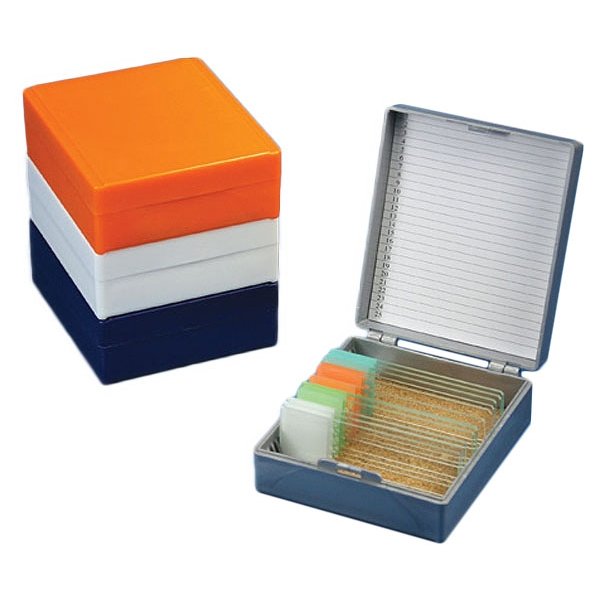 25-Place Microscope Slide Storage Box Cork Lined Base Globe Scientific