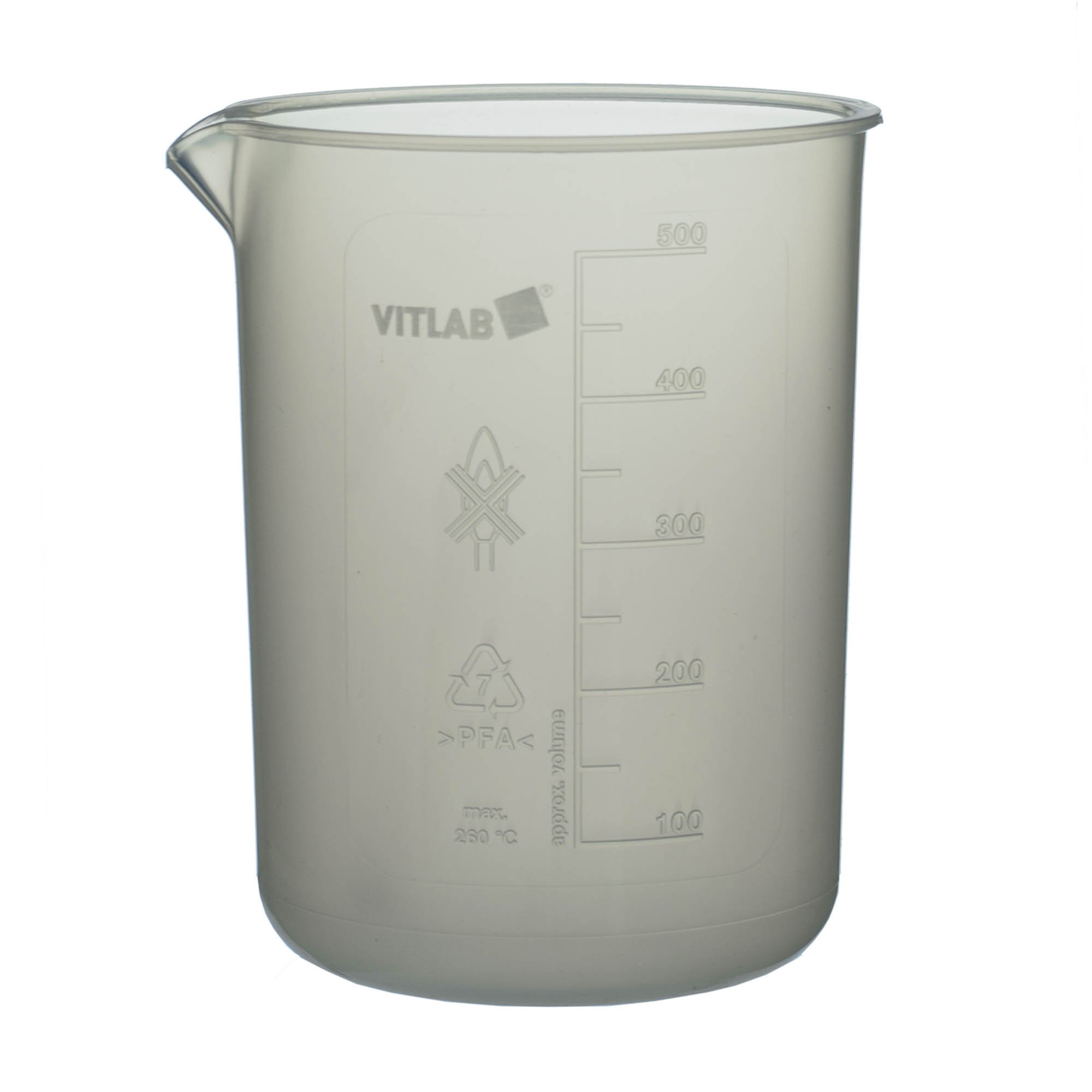 BrandTech PFA Low Form Griffin Beaker with Molded Graduations