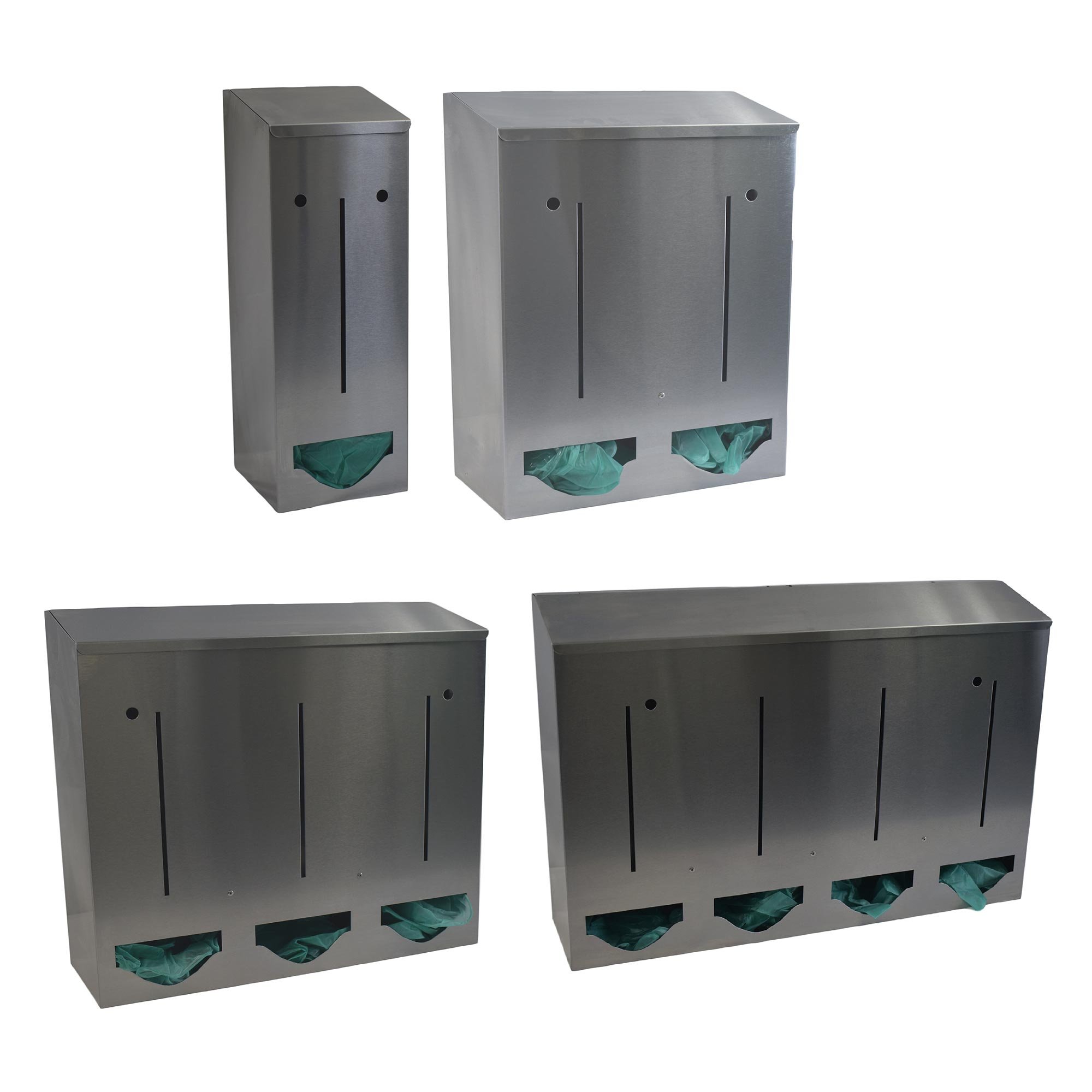 OmniMed 307022 Stainless Bulk Dispenser Double Compartment