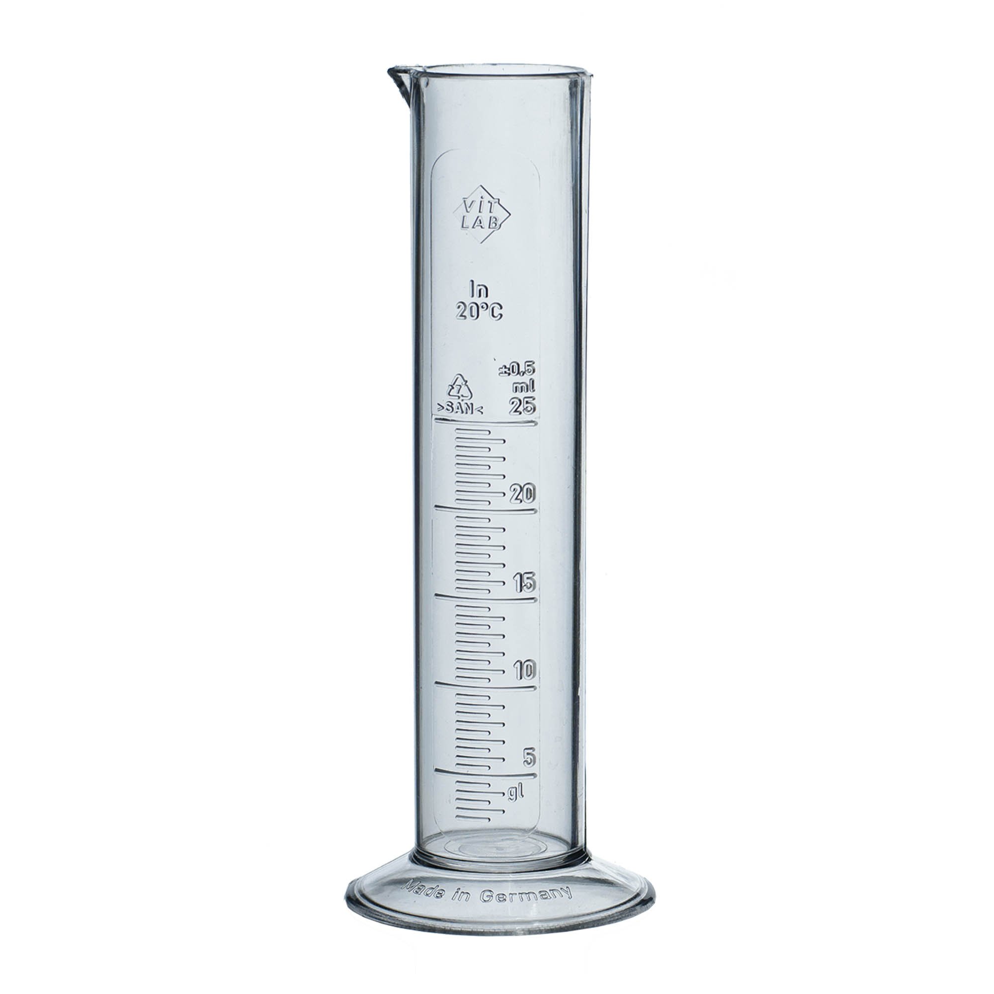 BrandTech SAN Short-Form Cylinder with Molded Graduations