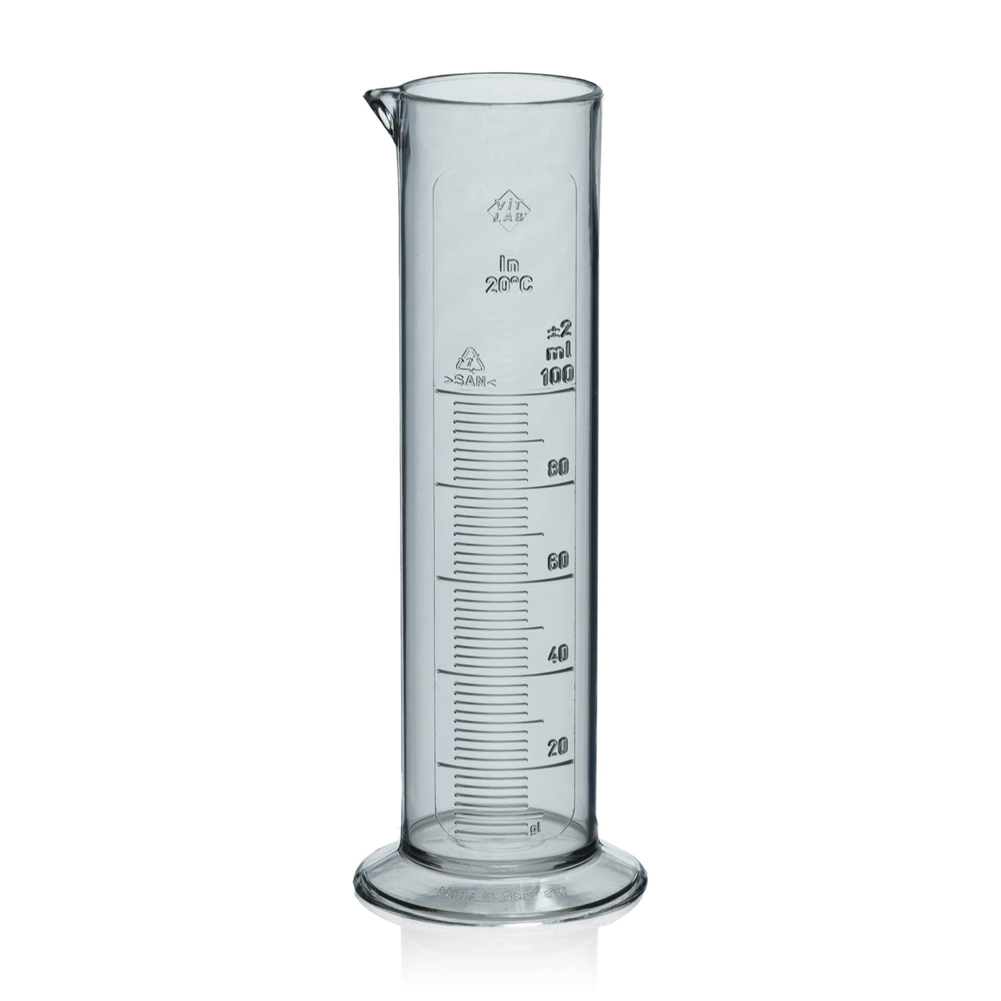 BrandTech SAN Short-Form Cylinder with Molded Graduations