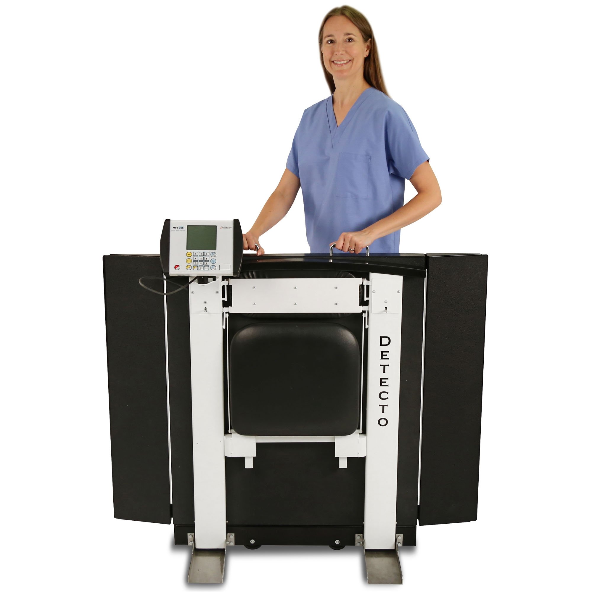 Detecto 6570 Series Folding Wheelchair Scale with Handrail & Seat