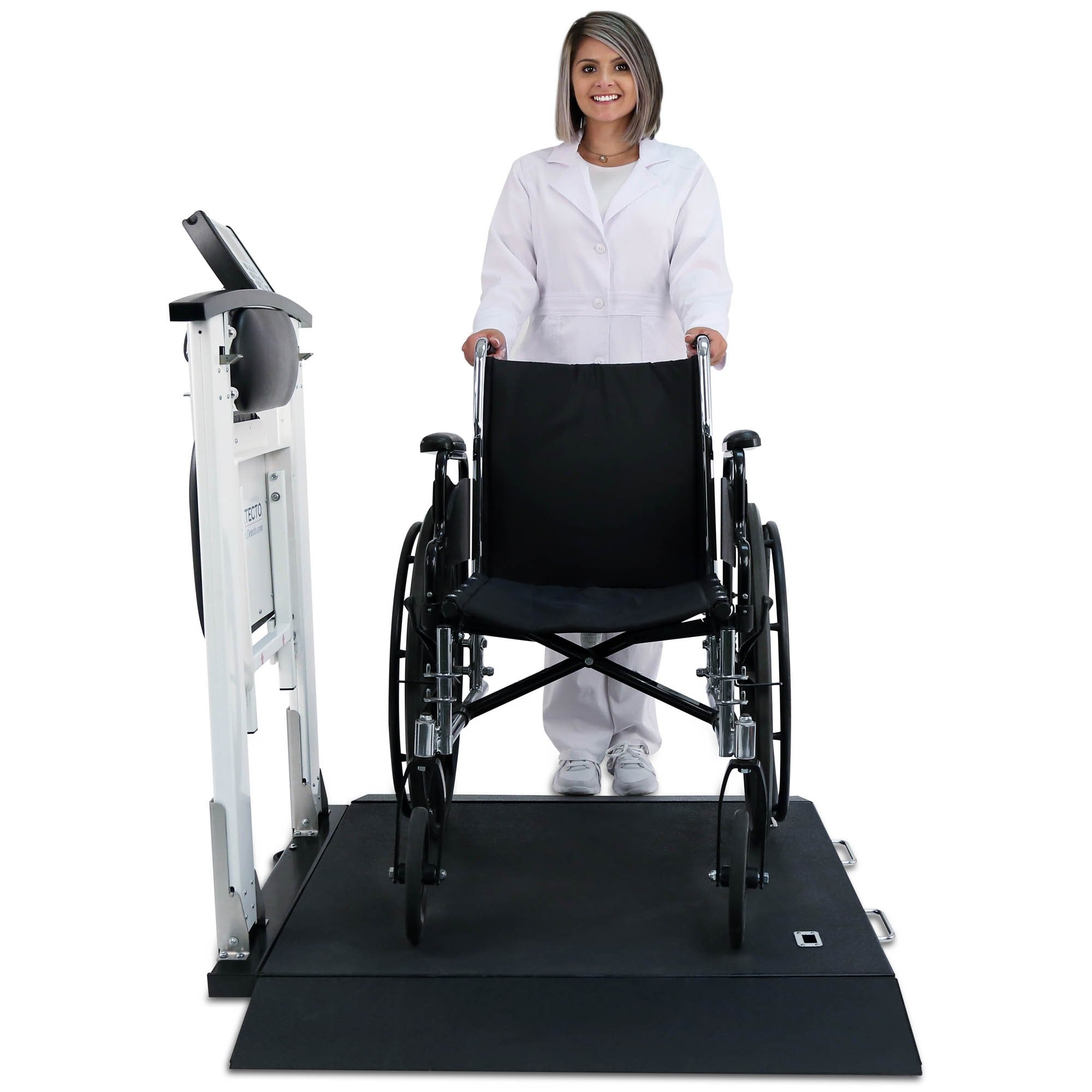 Detecto 6570 Series Folding Wheelchair Scale with Handrail & Seat