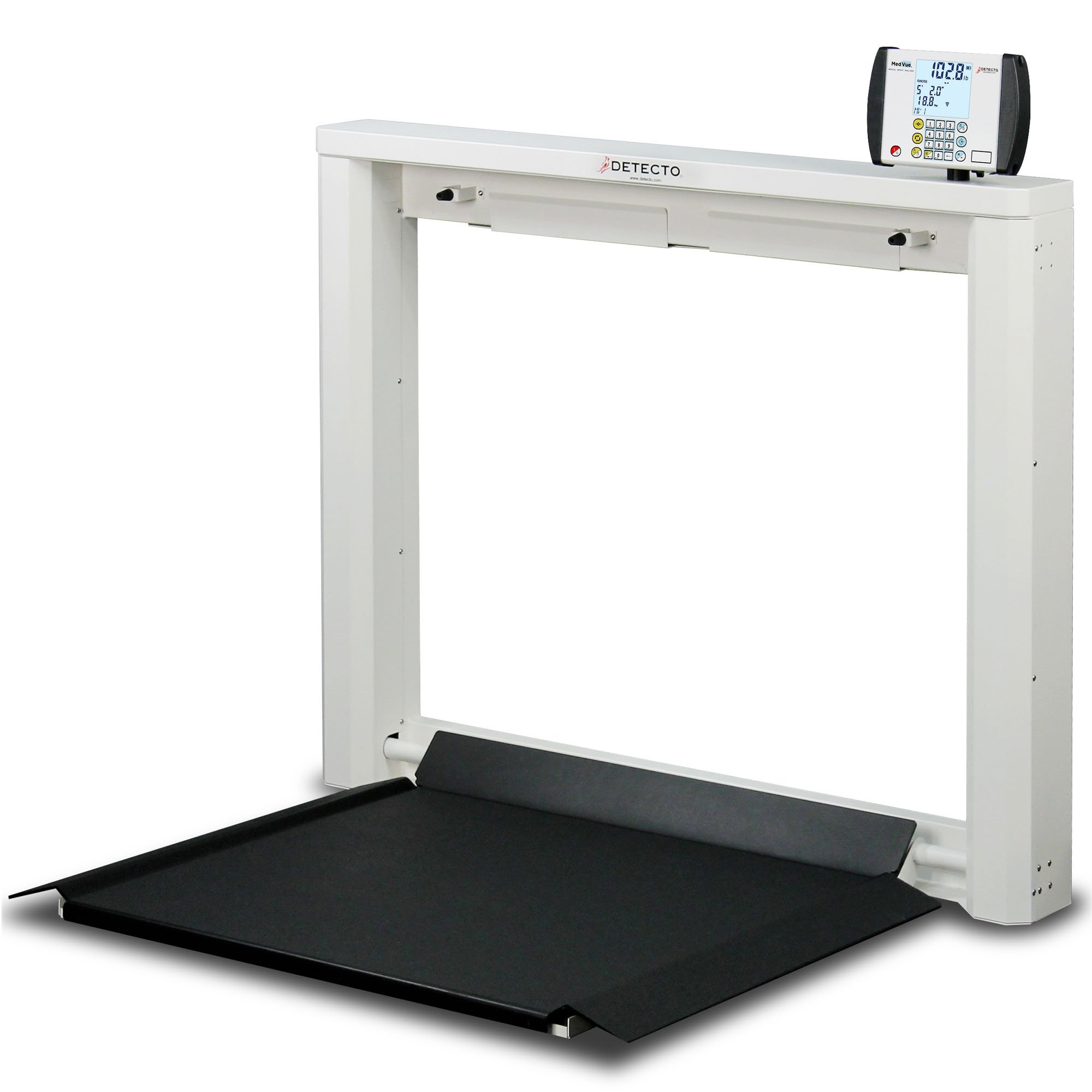 Detecto 7550 Series Wall Mount Fold-Down Platform Wheelchair Scale