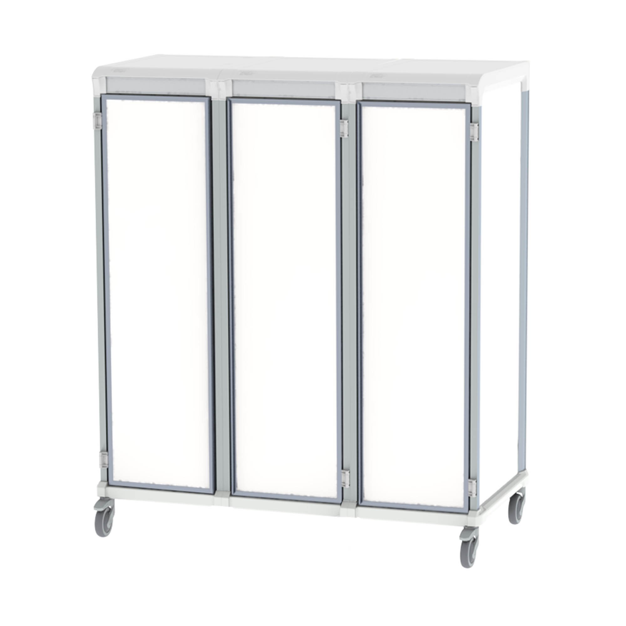 Pegasus Apollo U Type Medical Storage Cart 4 Panels Triple Column