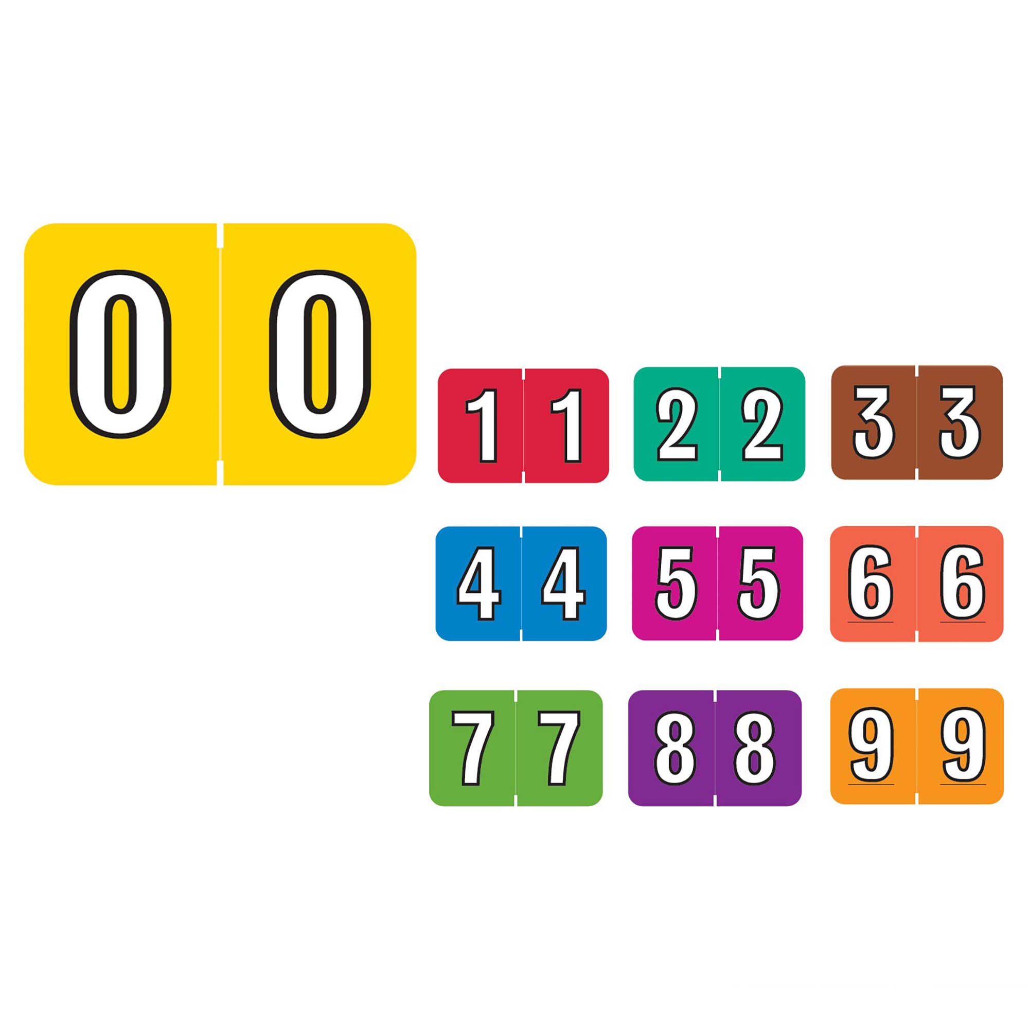 Colwell Jewel Match CONM Series Numeric Laminated Label 1"H x 1 1/2"W