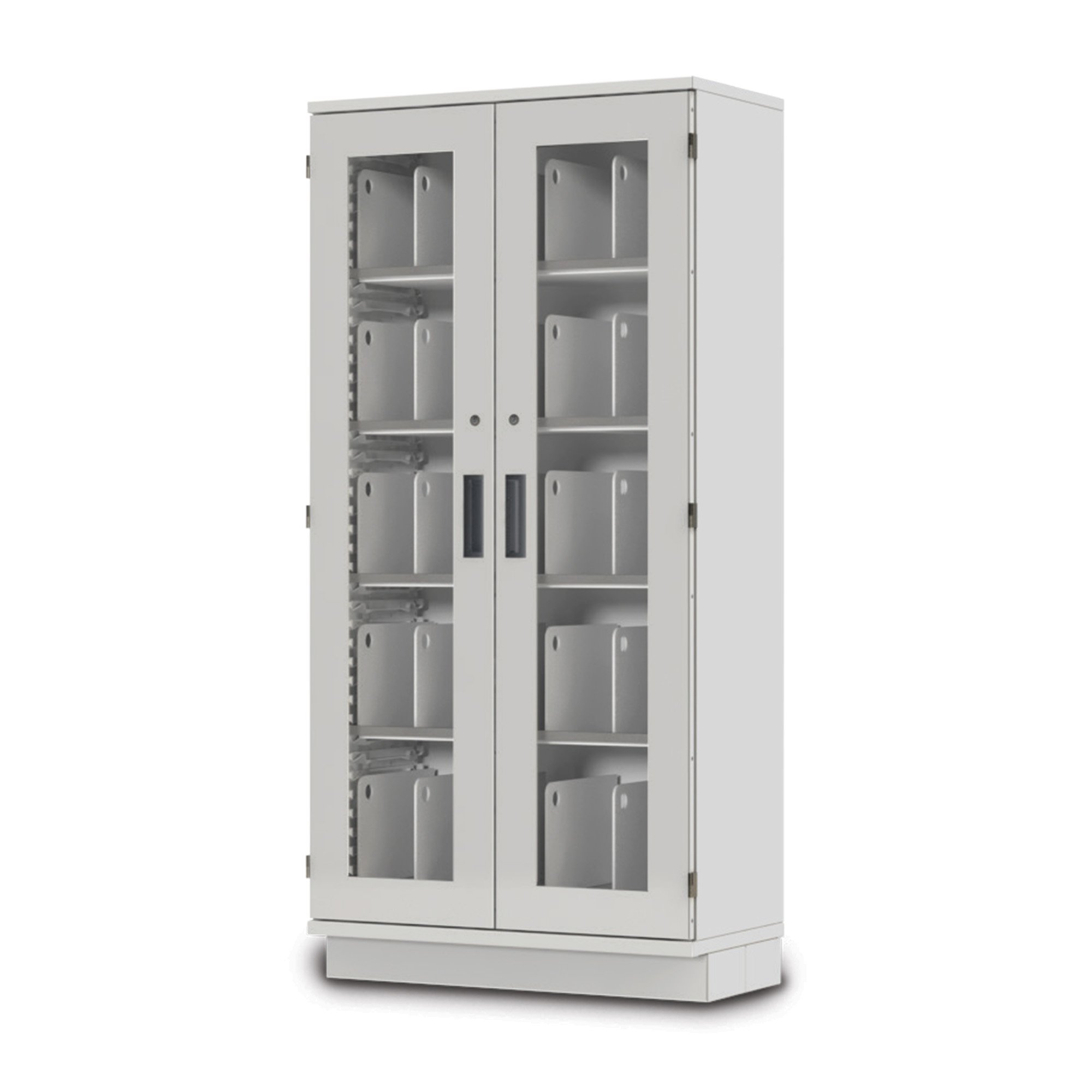 Capsa FLX Stainless Steel Storage Cabinet, Double Glass Door