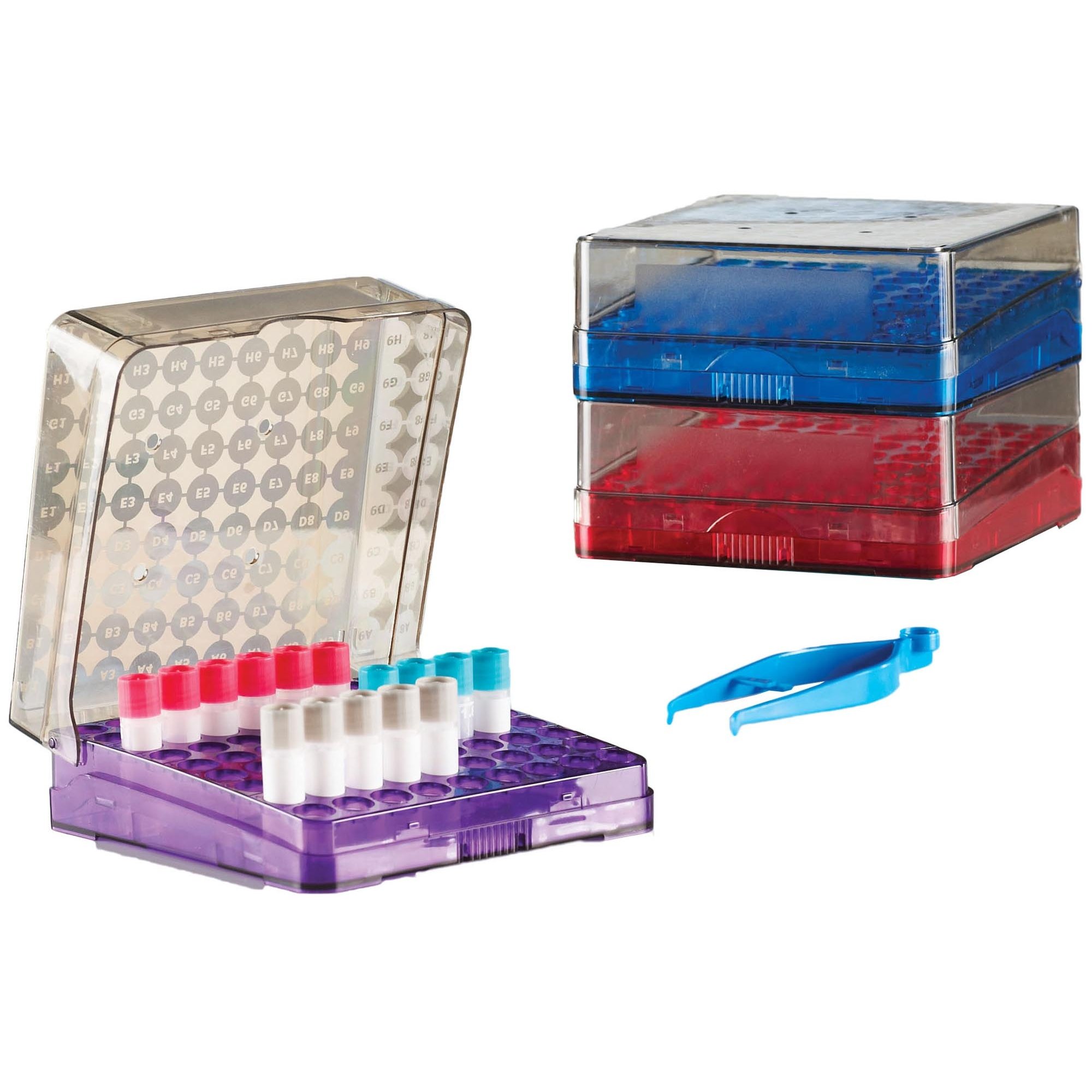 Arctic Square PC Cryostorage Vial Box 81-Place Heathrow Scientific