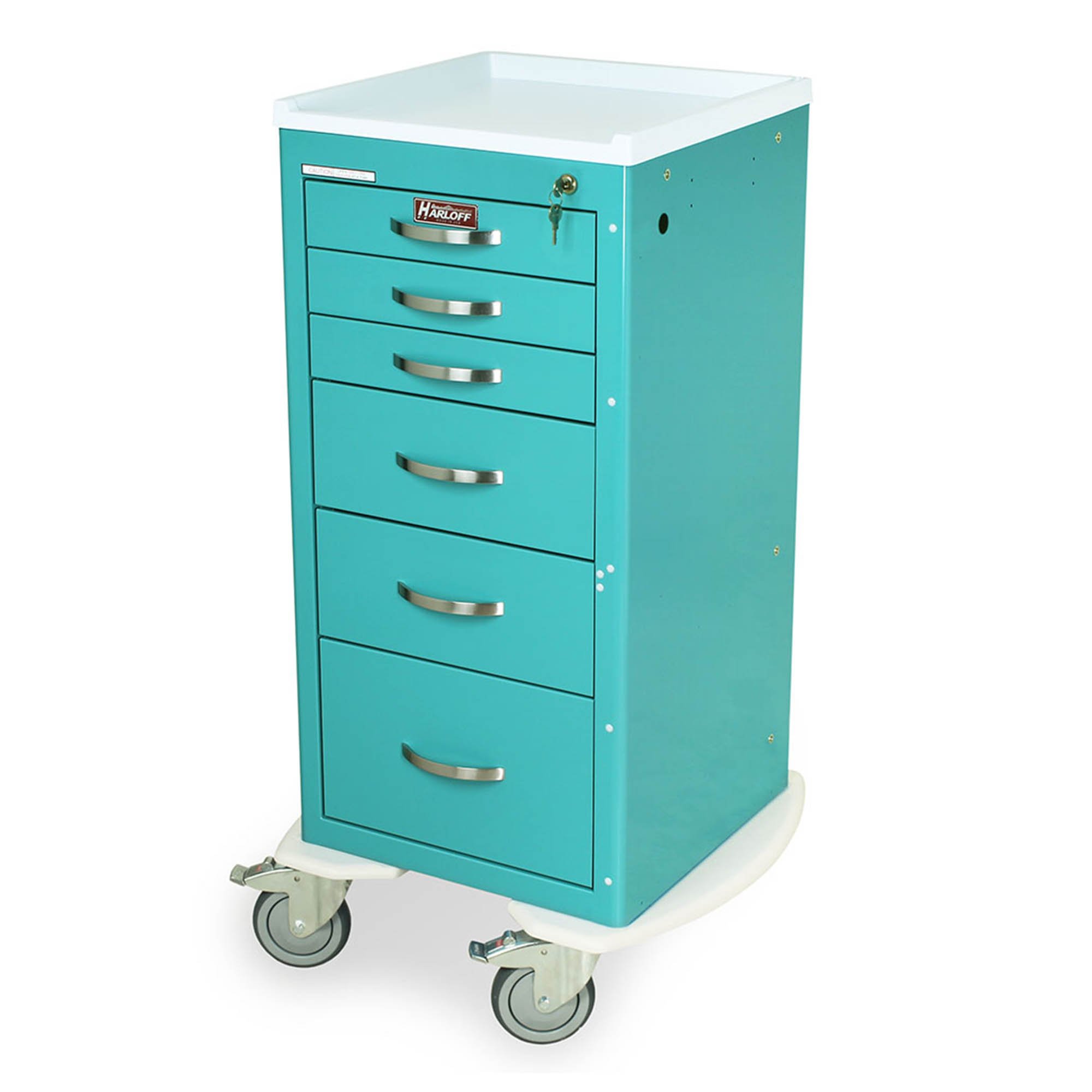 Harloff MDS1830K06 6-Drawer M-Series Tall Anesthesia Car Key Lock