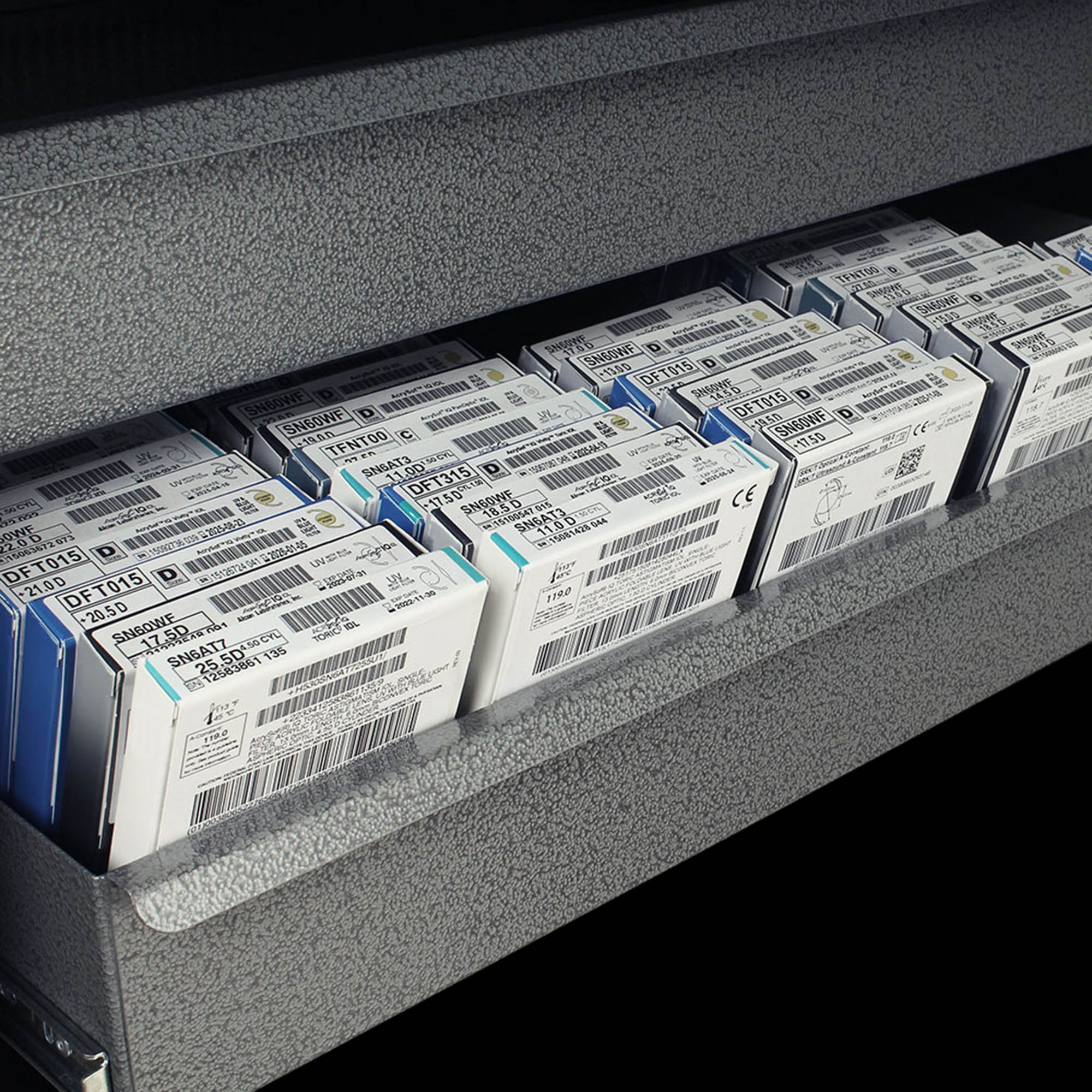 Harloff IntraOcular Lens Storage Cart Key Lock 1470 Capacity