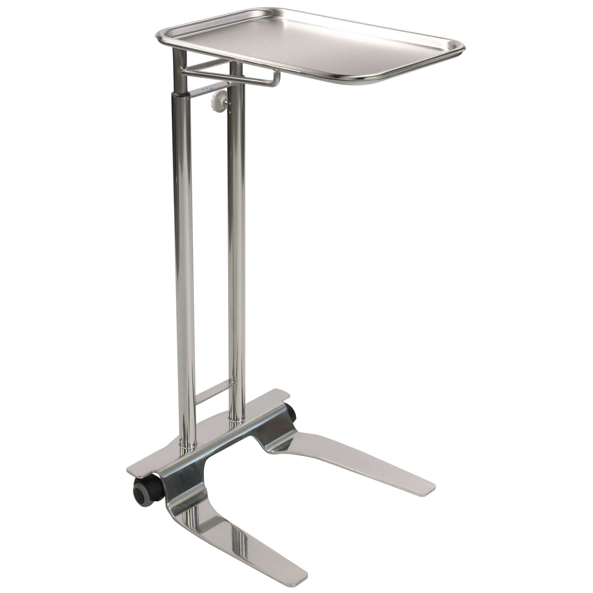 Pedigo SS Mayo Stand With 12 5/8"x19 1/8" Tray with Hand or Foot-Operated