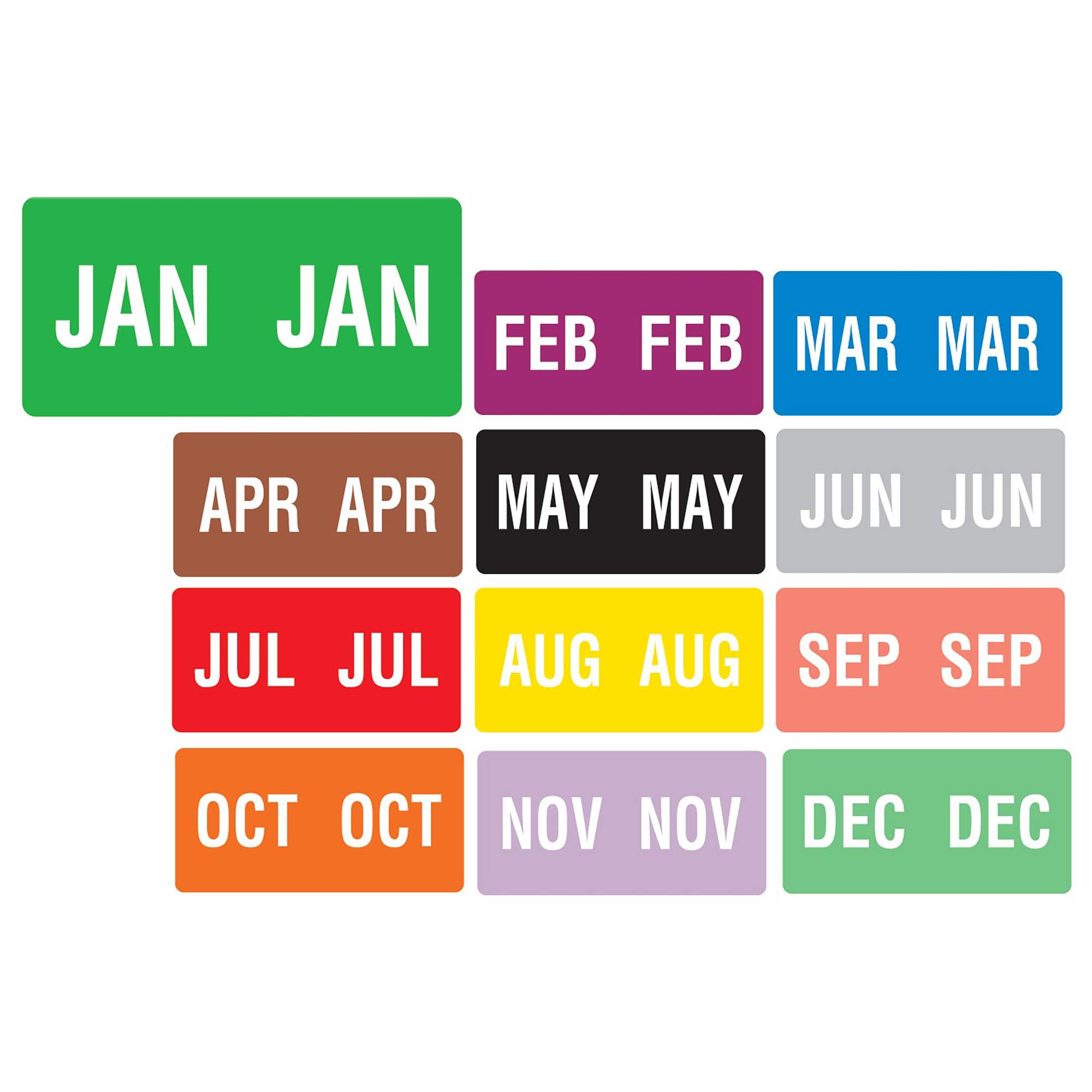 Smead ETS Match SMMK Series Month Code Sheet Labels 1/2"H x 1"W