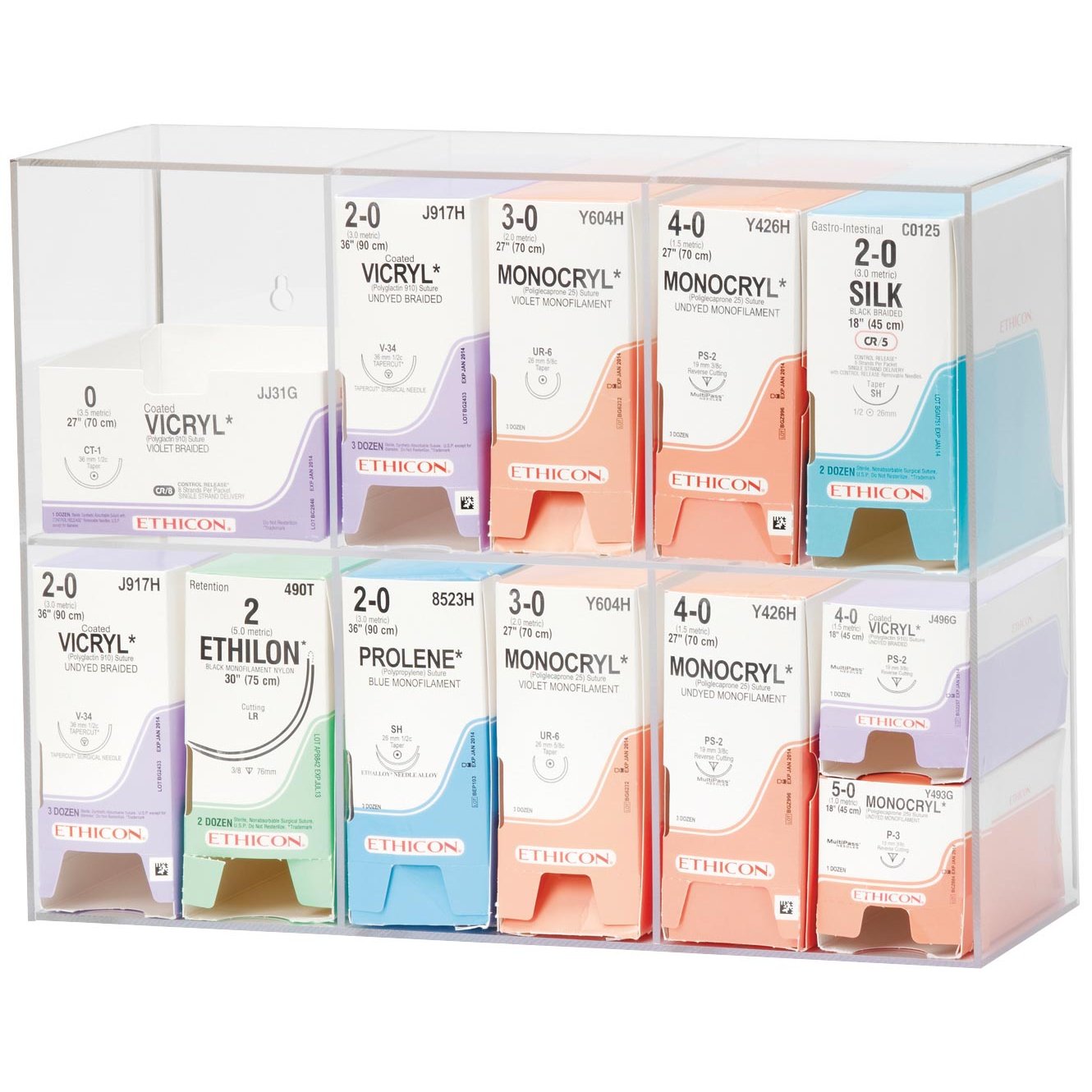 OmniMed 304101 Acrylic Suture Rack Double Tier