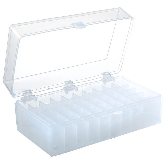 50 Well Hinged Lid Microtube Storage Box Heathrow Scientific