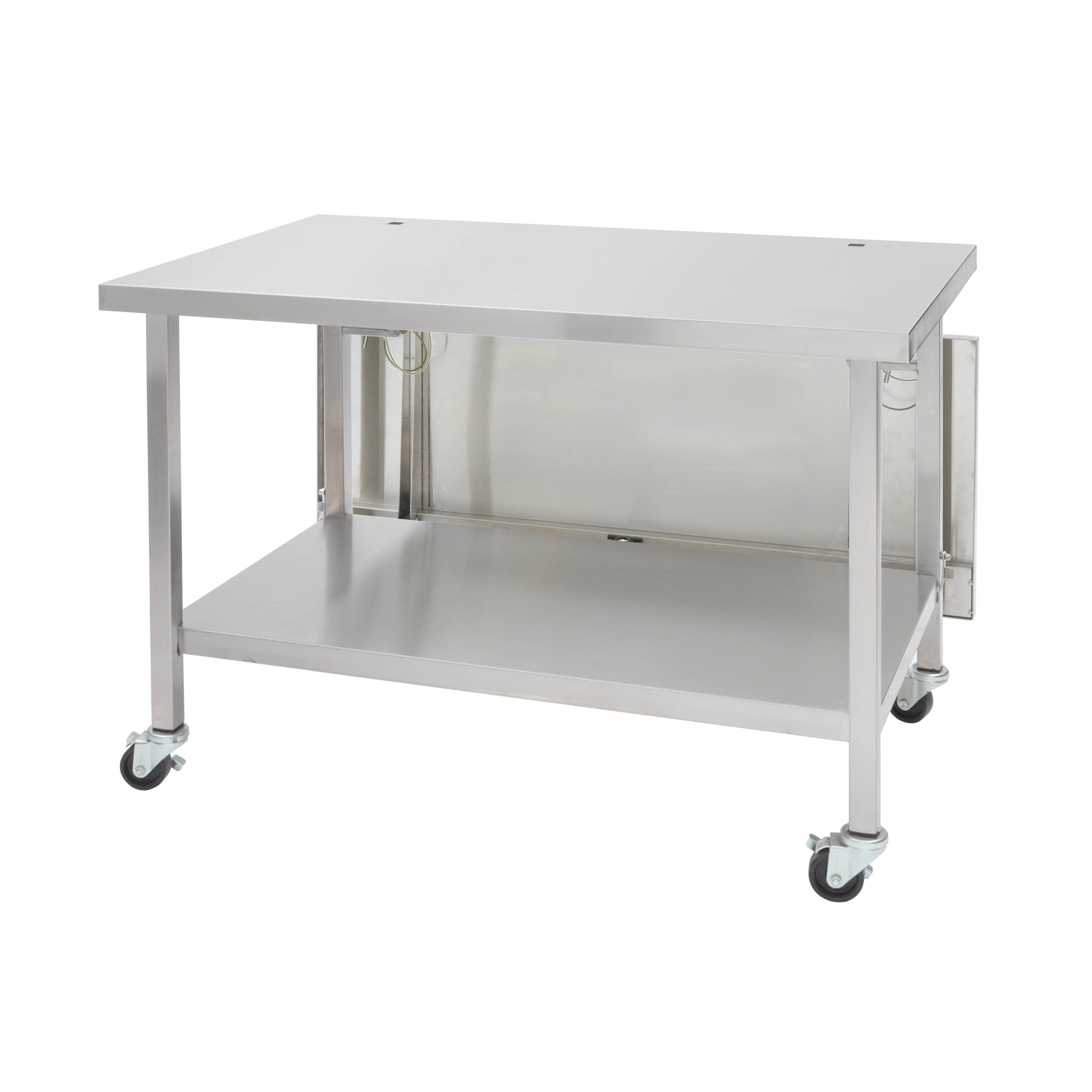 Blickman Back Table with Manual Adjustable Height Overshelf
