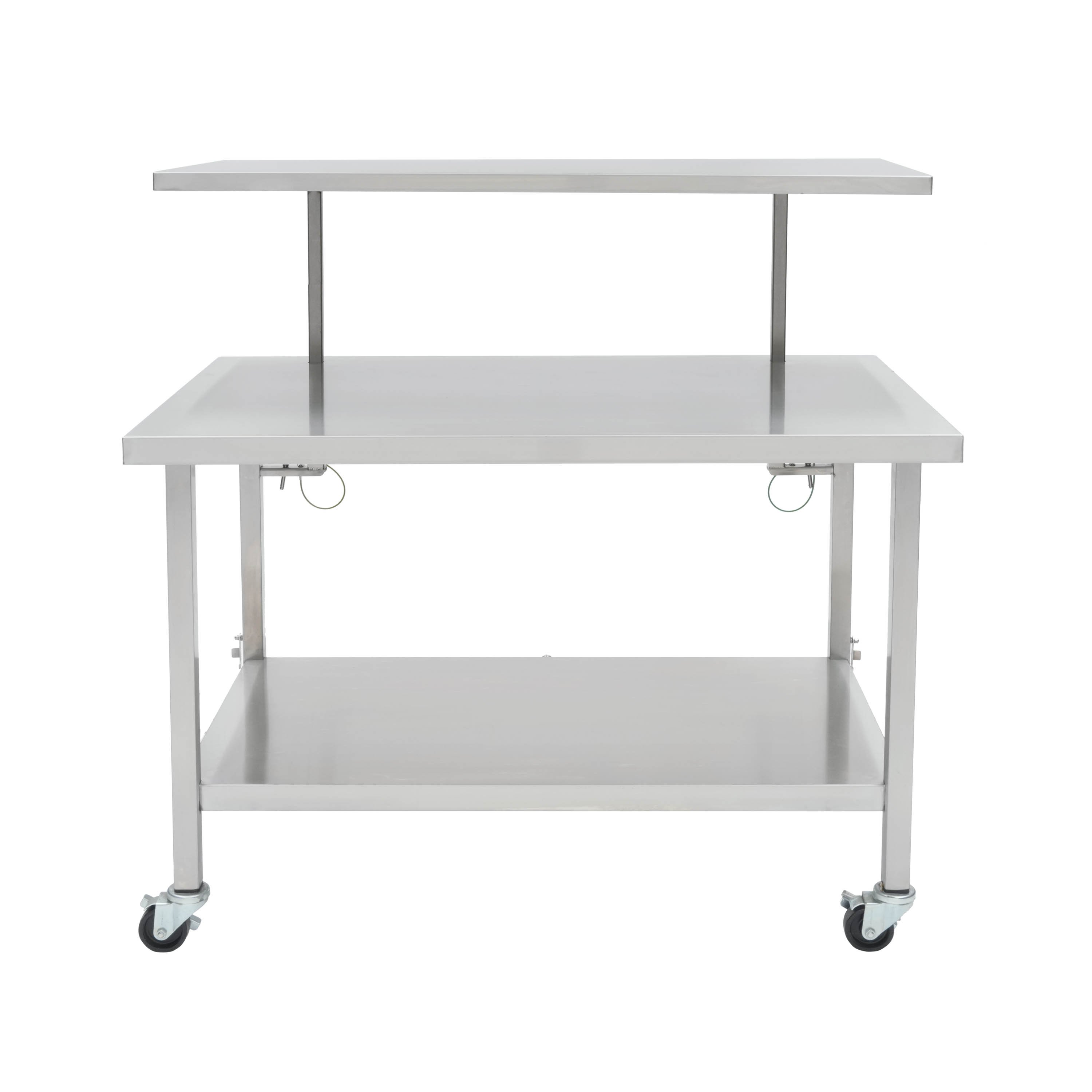 Blickman Back Table with Manual Adjustable Height Overshelf