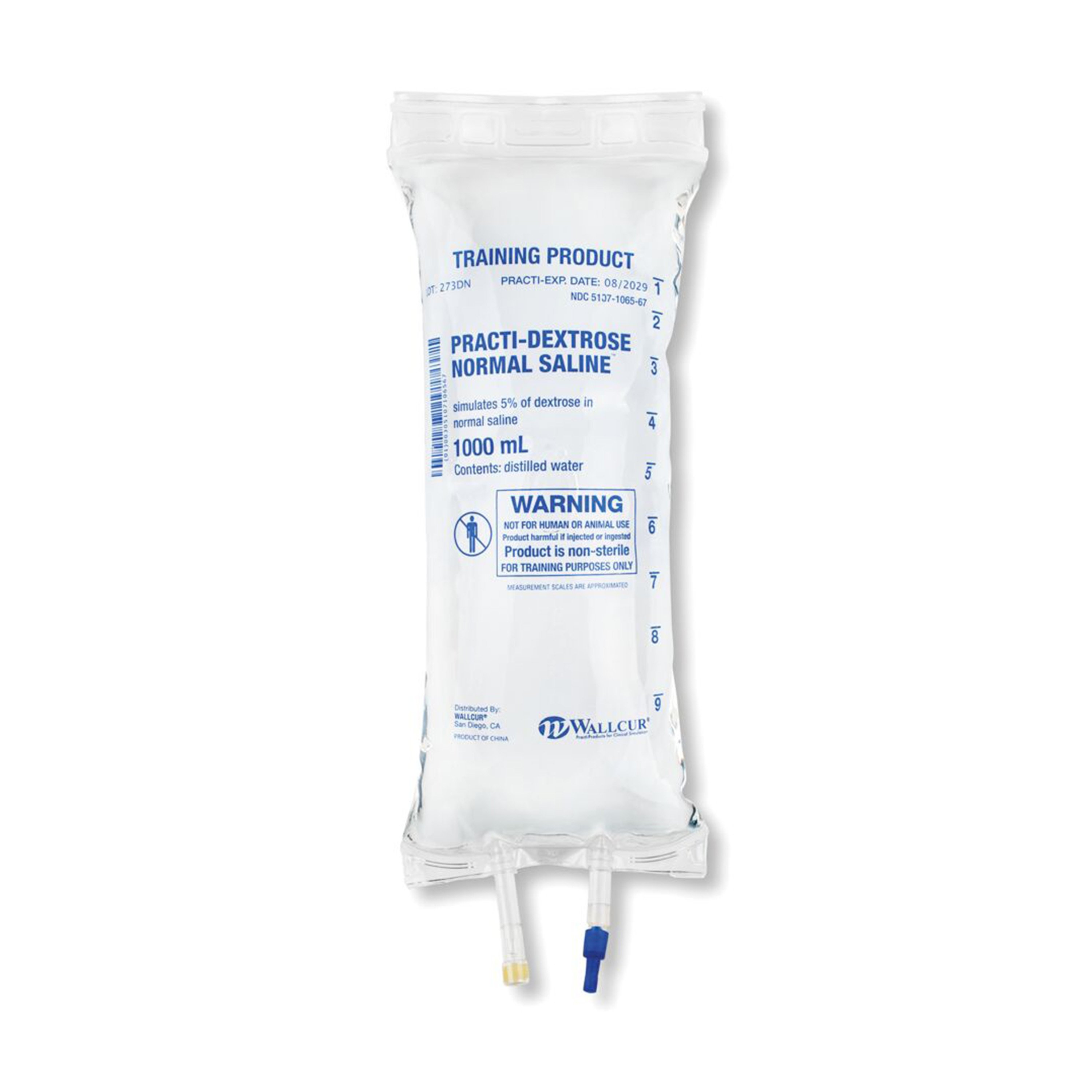 Wallcur 1024793 Practi-5% Dextrose Normal Saline I.V. Bag