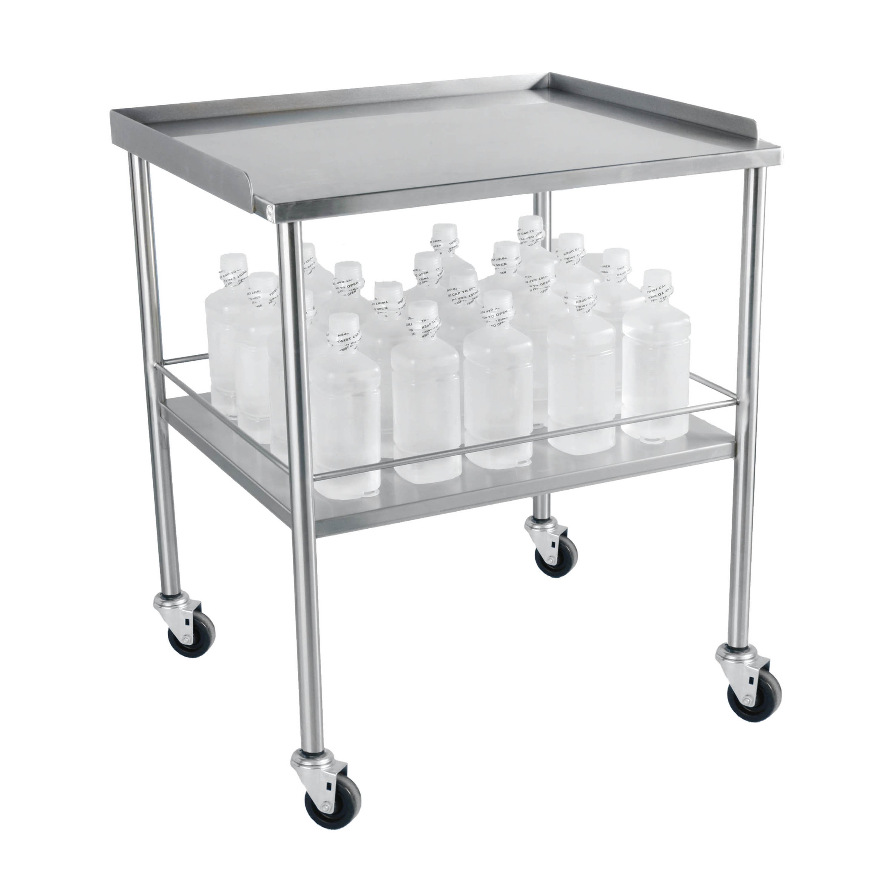Blickman Model 3026SS Stainless Steel Tabletop Mobile Stand with Shelf