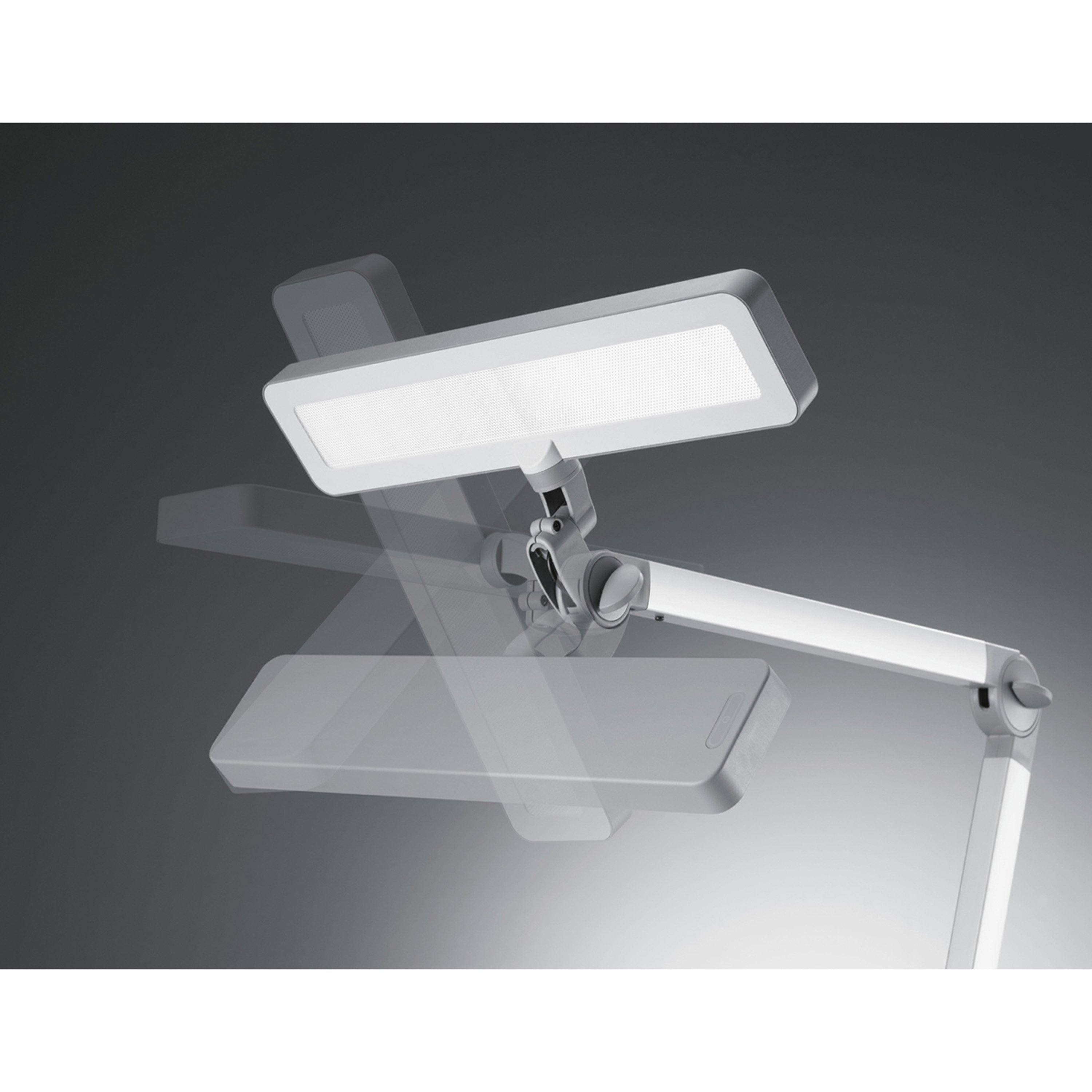 ALD LED Task Light with 31" Double Arm,Table Clamp Mounted