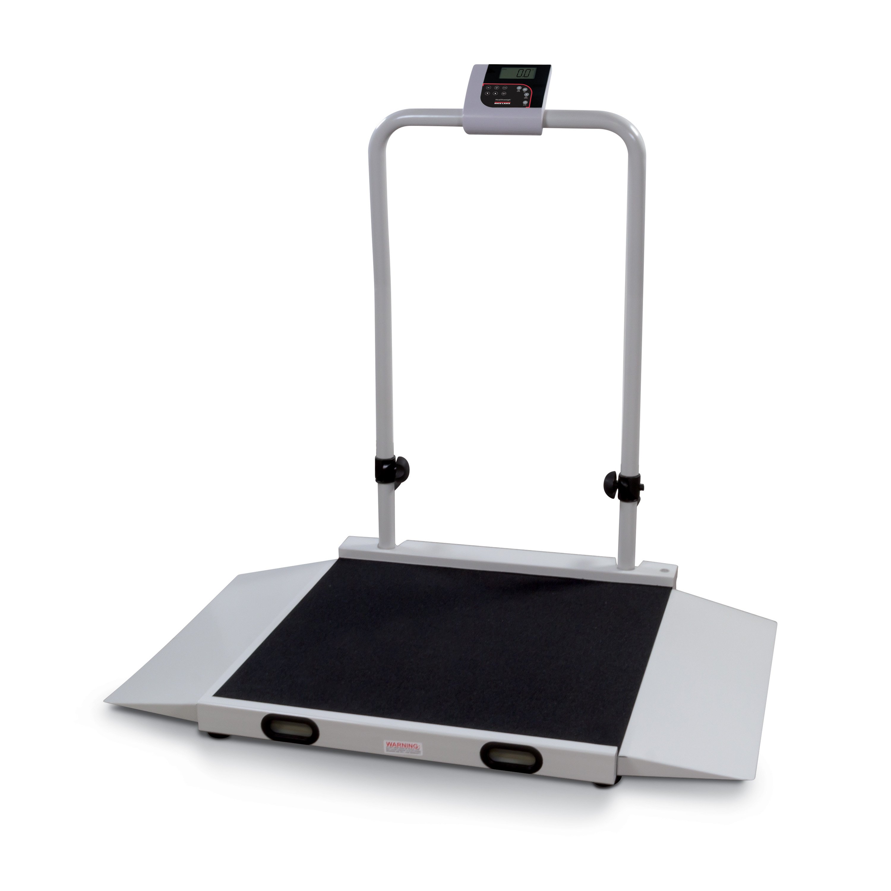Dual-Ramp Wheelchair Scale with Metal Platform and Handrail