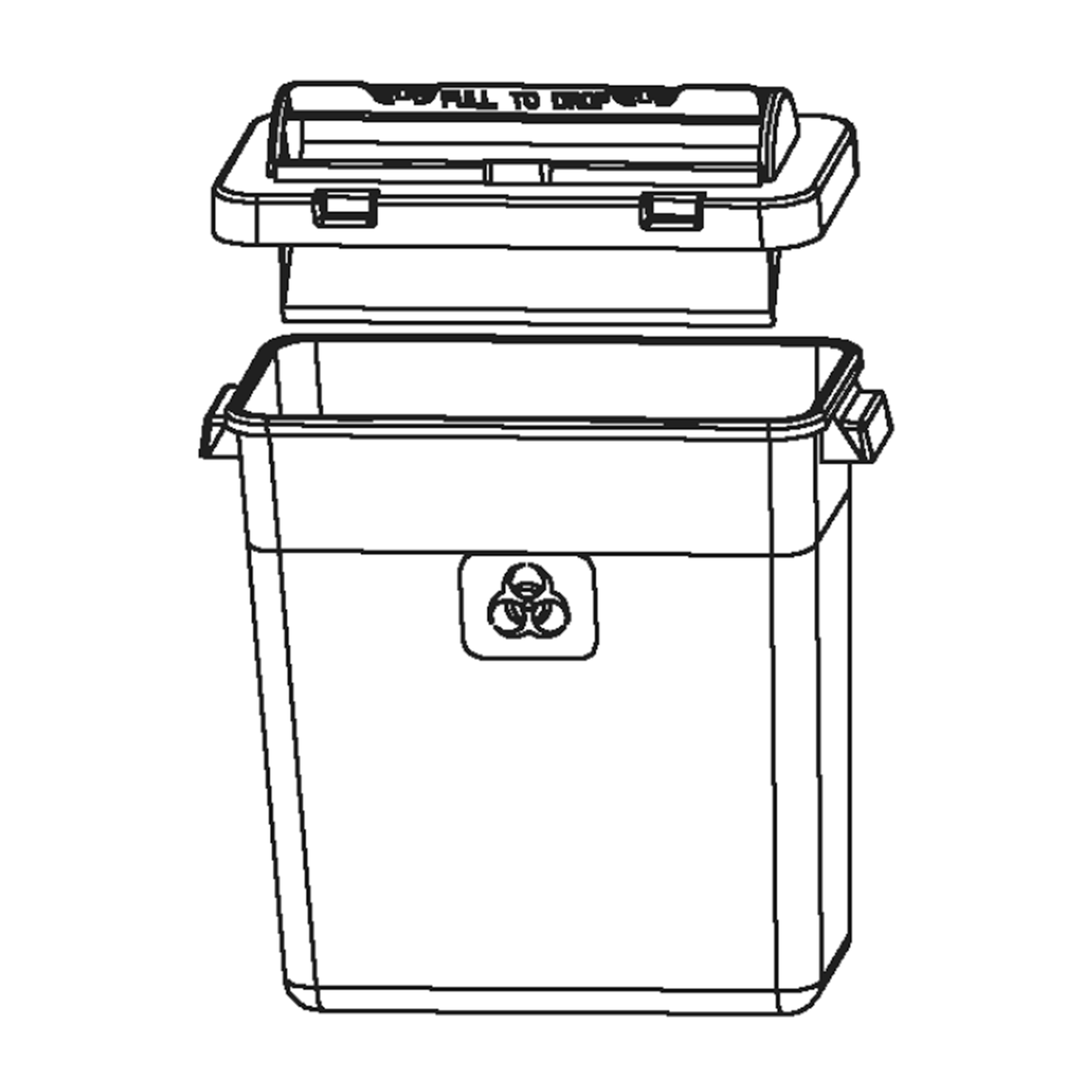 Bemis Health Care 333030 3-Gallon Biohazard Sharps Container