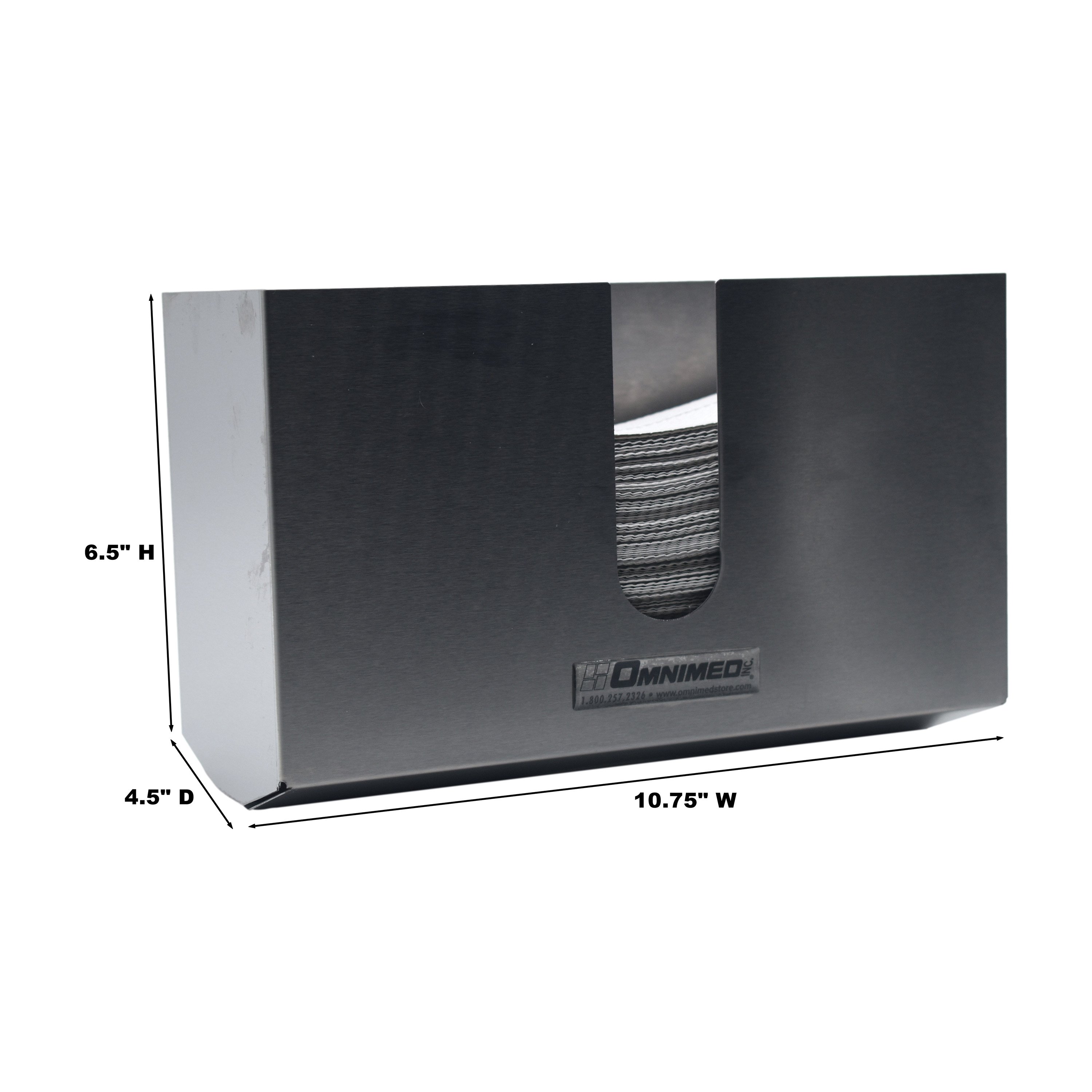 OmniMed 304025 Stainless Wall Mounted Paper Towel Dispenser