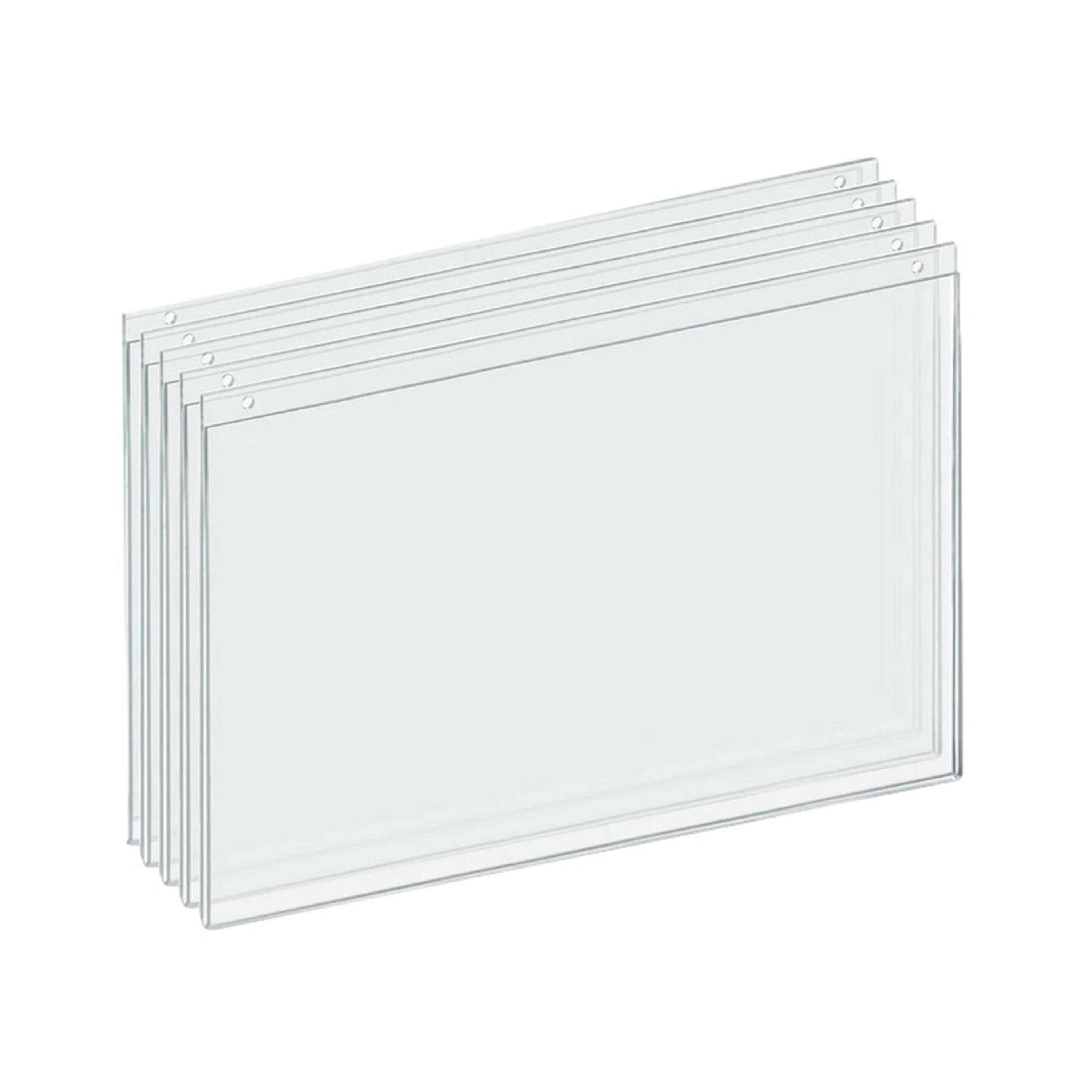 OmniMed Clear Acrylic Wall Mounted Horizontal Sign Holder