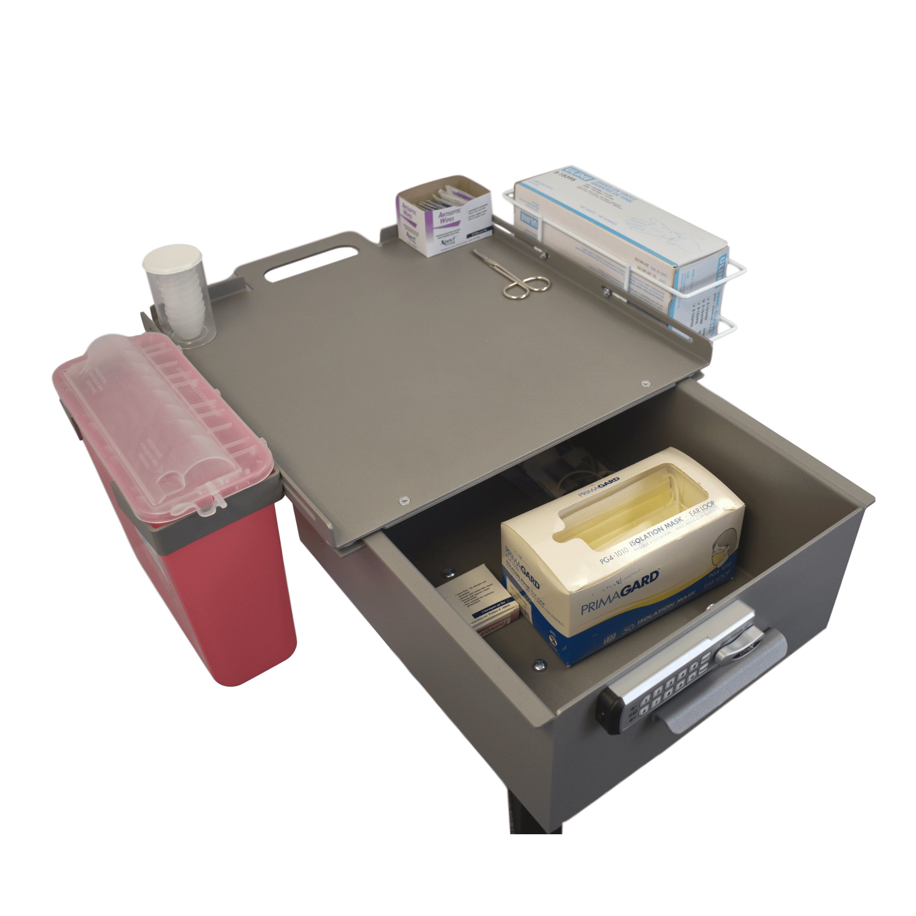 OmniMed 350341 Store & Go Phlebotomy Cart with E-Lock