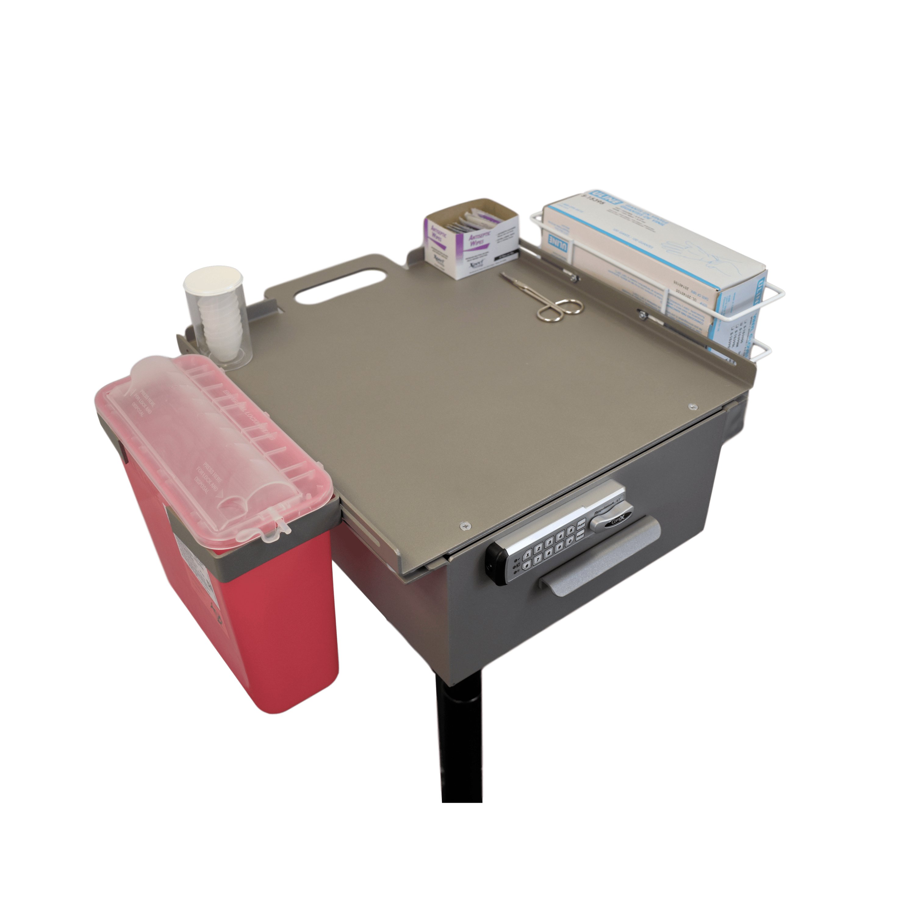 OmniMed 350341 Store & Go Phlebotomy Cart with E-Lock