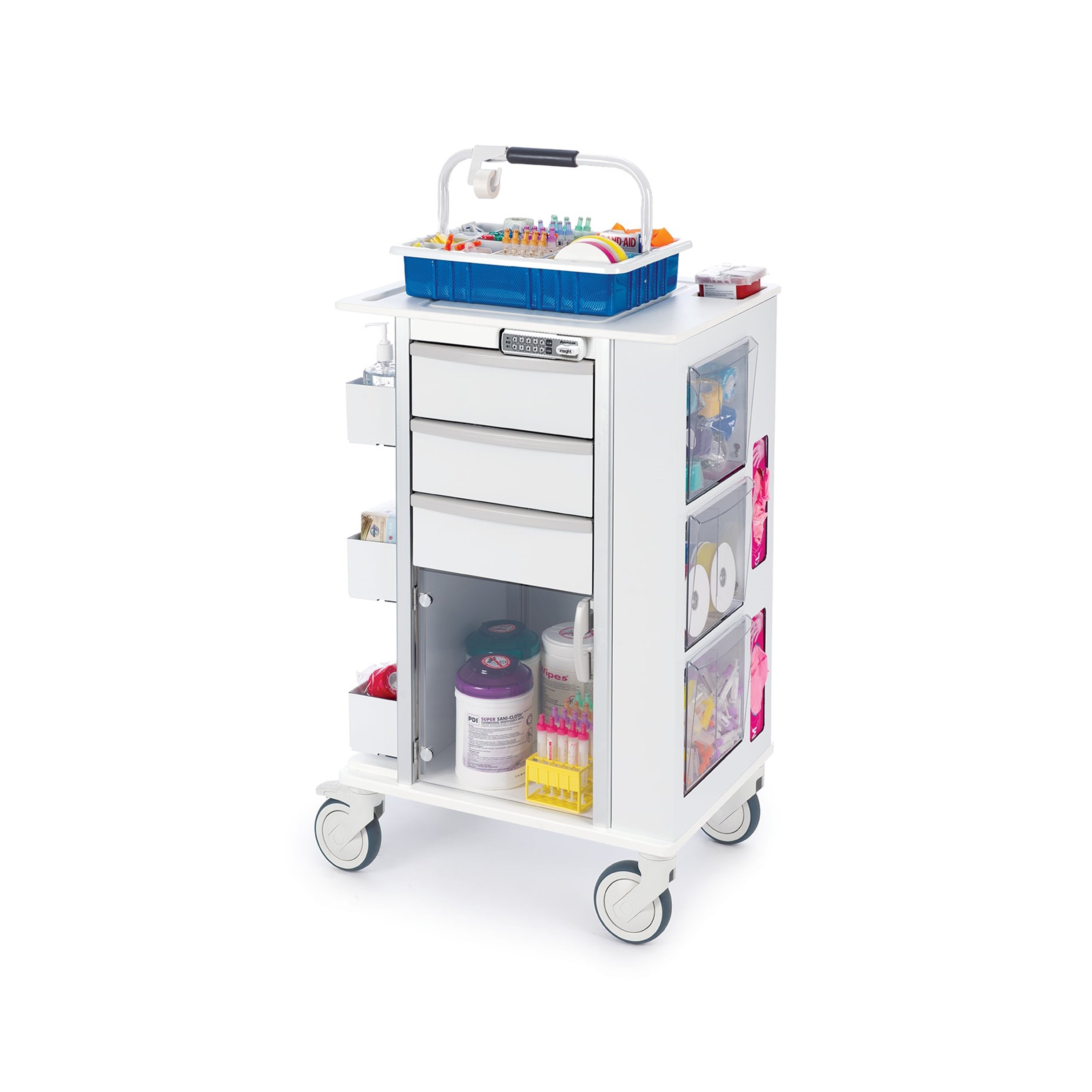 OmniMed 351006 Omni Advanced Phlebotomy Cart with 3 Drawers