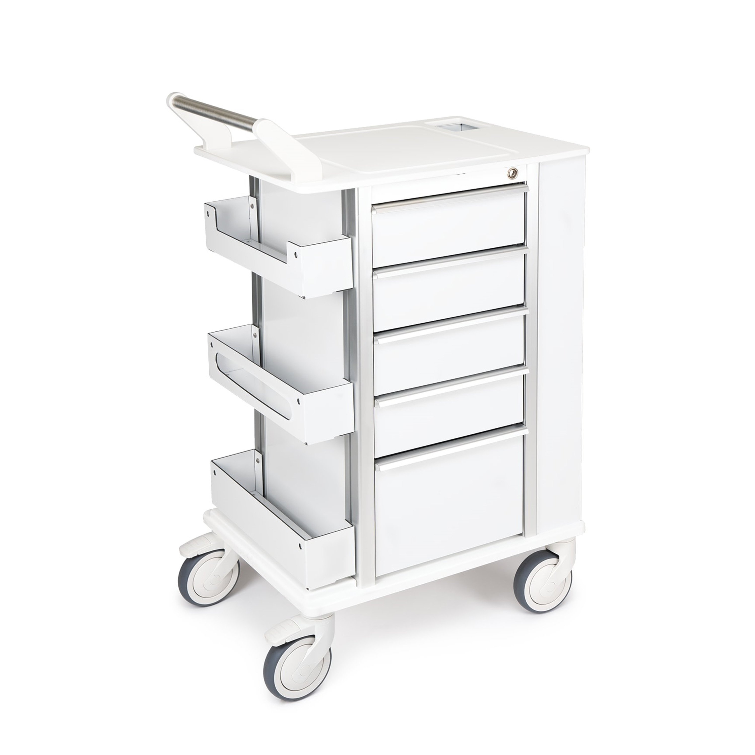 OmniMed 351009 Omni Ergo Phlebotomy Cart with 5 Drawers