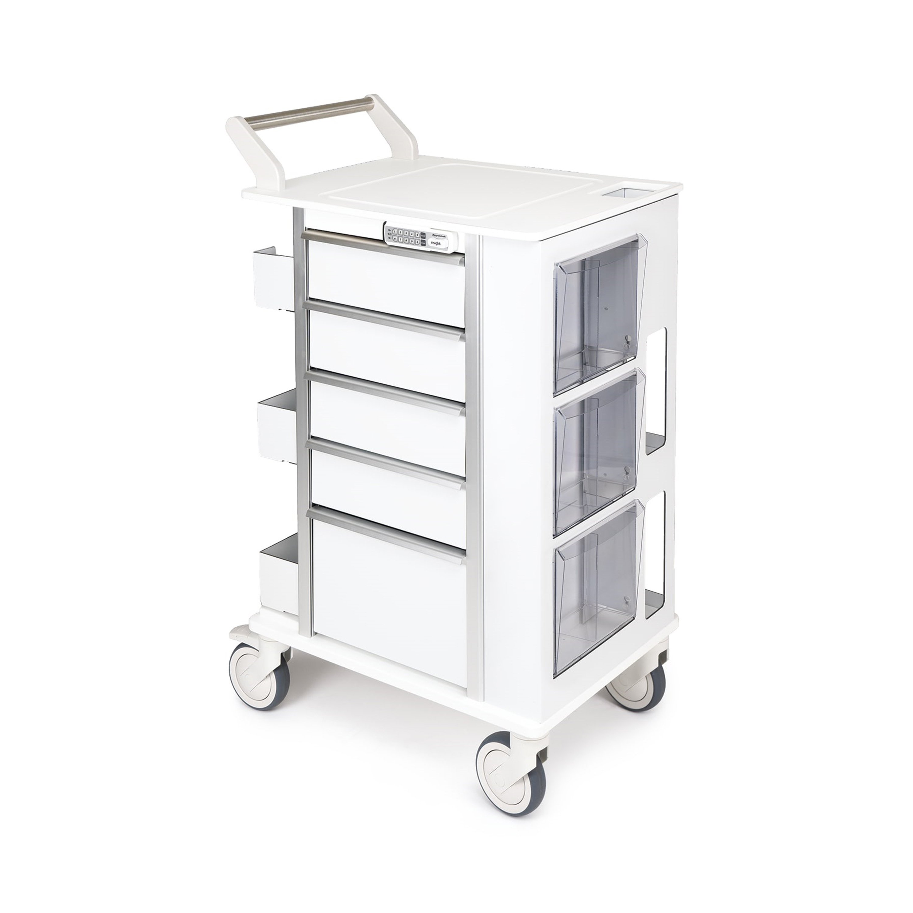 OmniMed 351010 Omni Enhanced Phlebotomy Cart with 3 Drawers