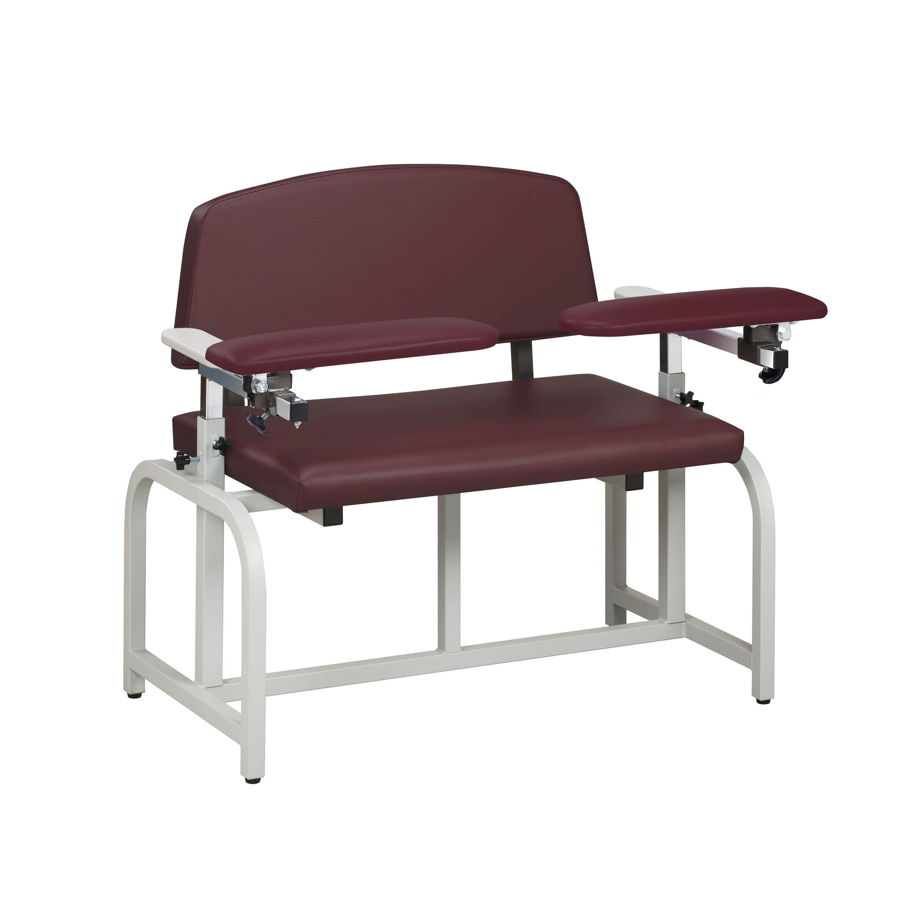 Clinton 66000B Lab X Series Bariatric Blood Drawing Chair with Padded Arms