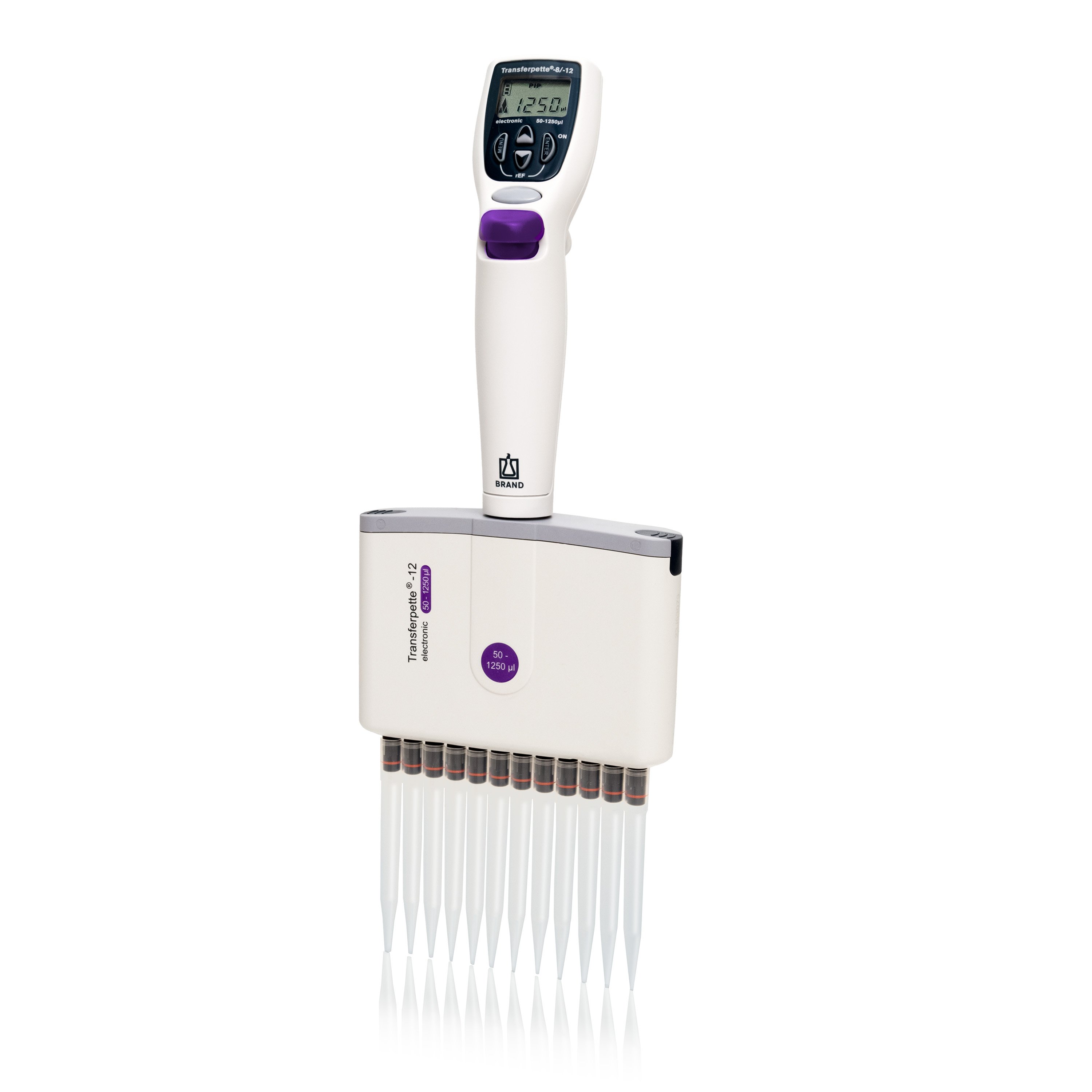 Transferpette Electronic 12-Channel Micropipette 50 - 1250µL