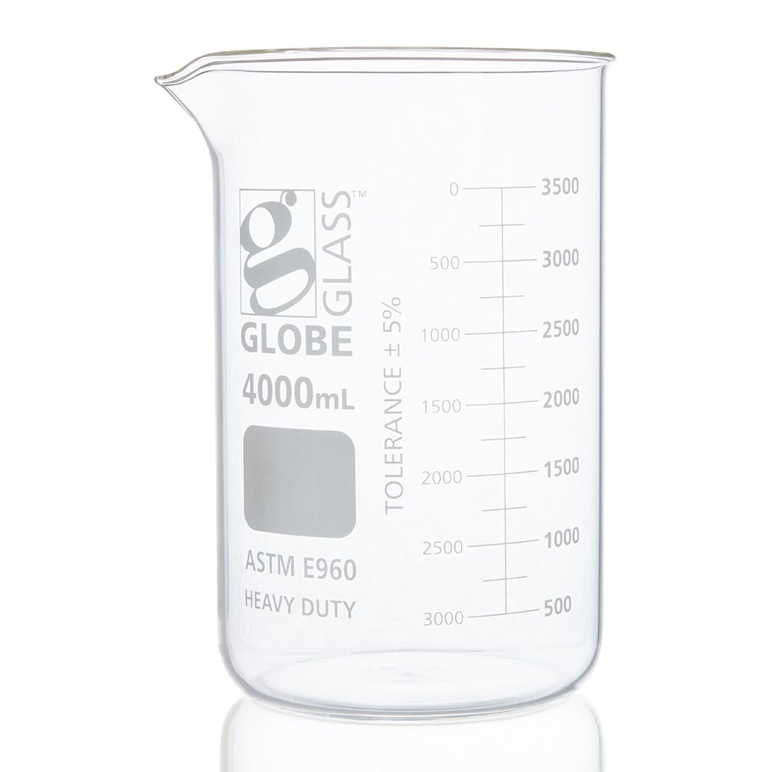 Globe Scientific Globe Glass™ Heavy Duty Low Form Griffin Beaker