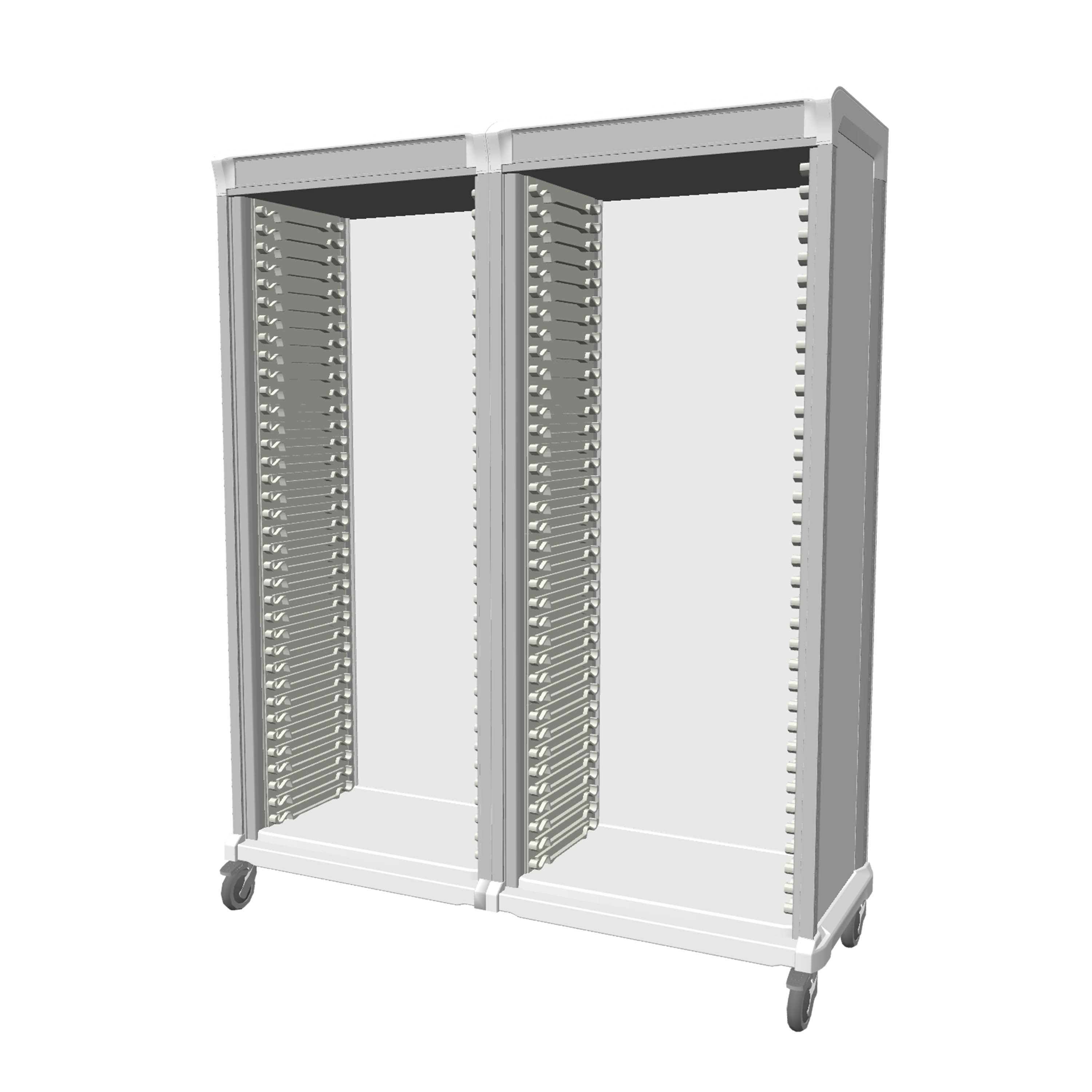 Pegasus Apollo E Type Double Column Medical Storage Cart with 4 Panels