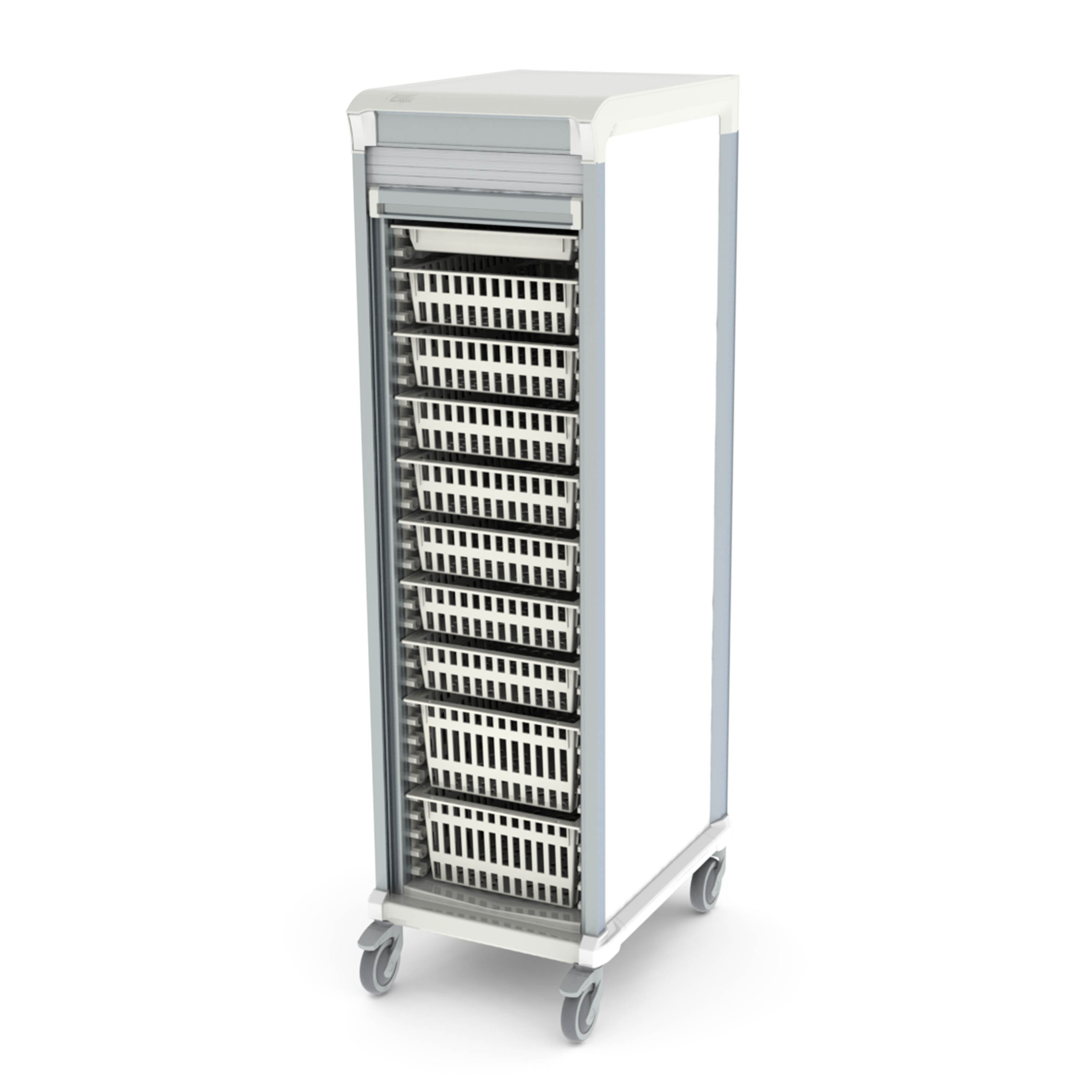 Pegasus Apollo U Type Single Column Medical Storage Cart with 4 Panels