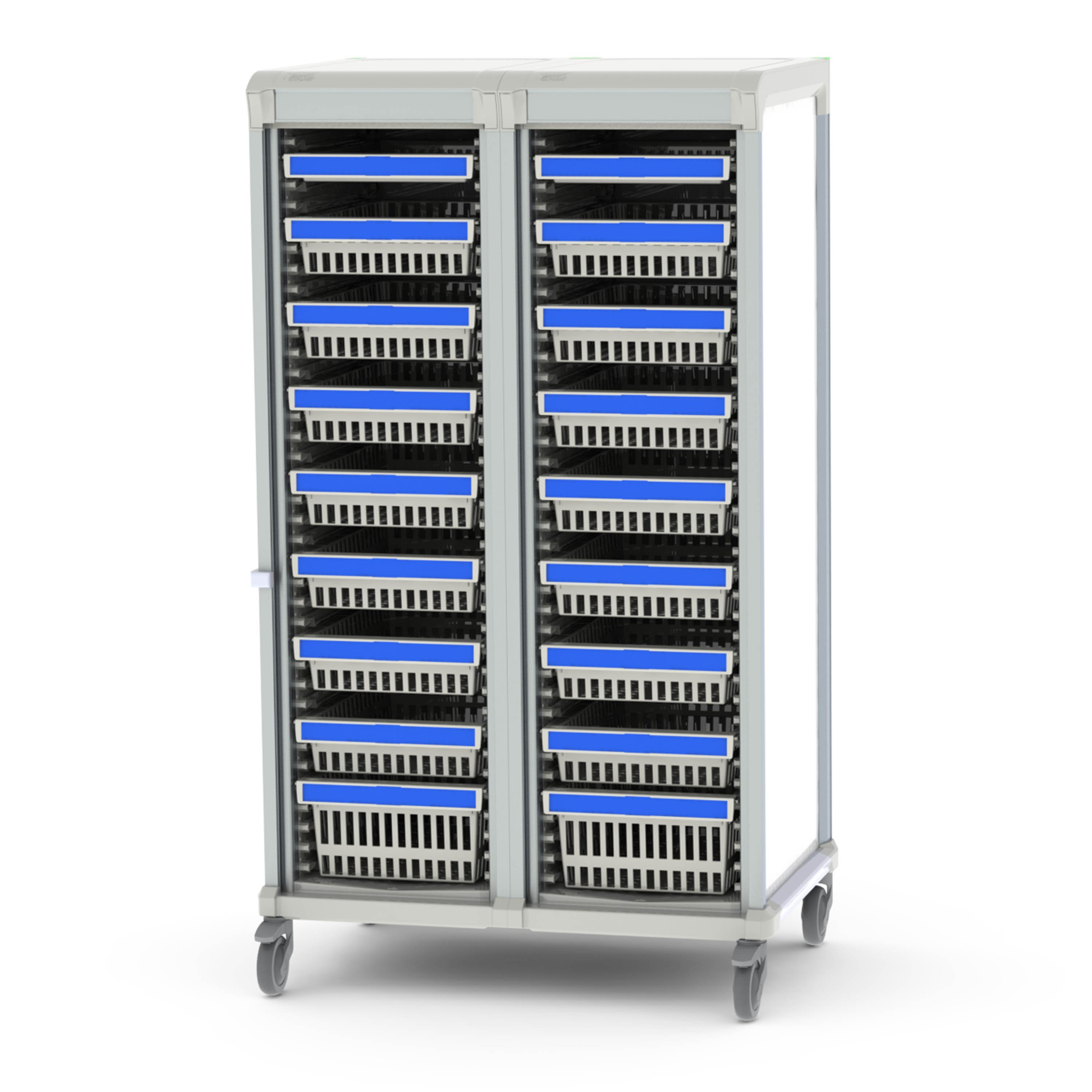 Pegasus Apollo U Type Double Column Medical Storage Cart with 4 Panels