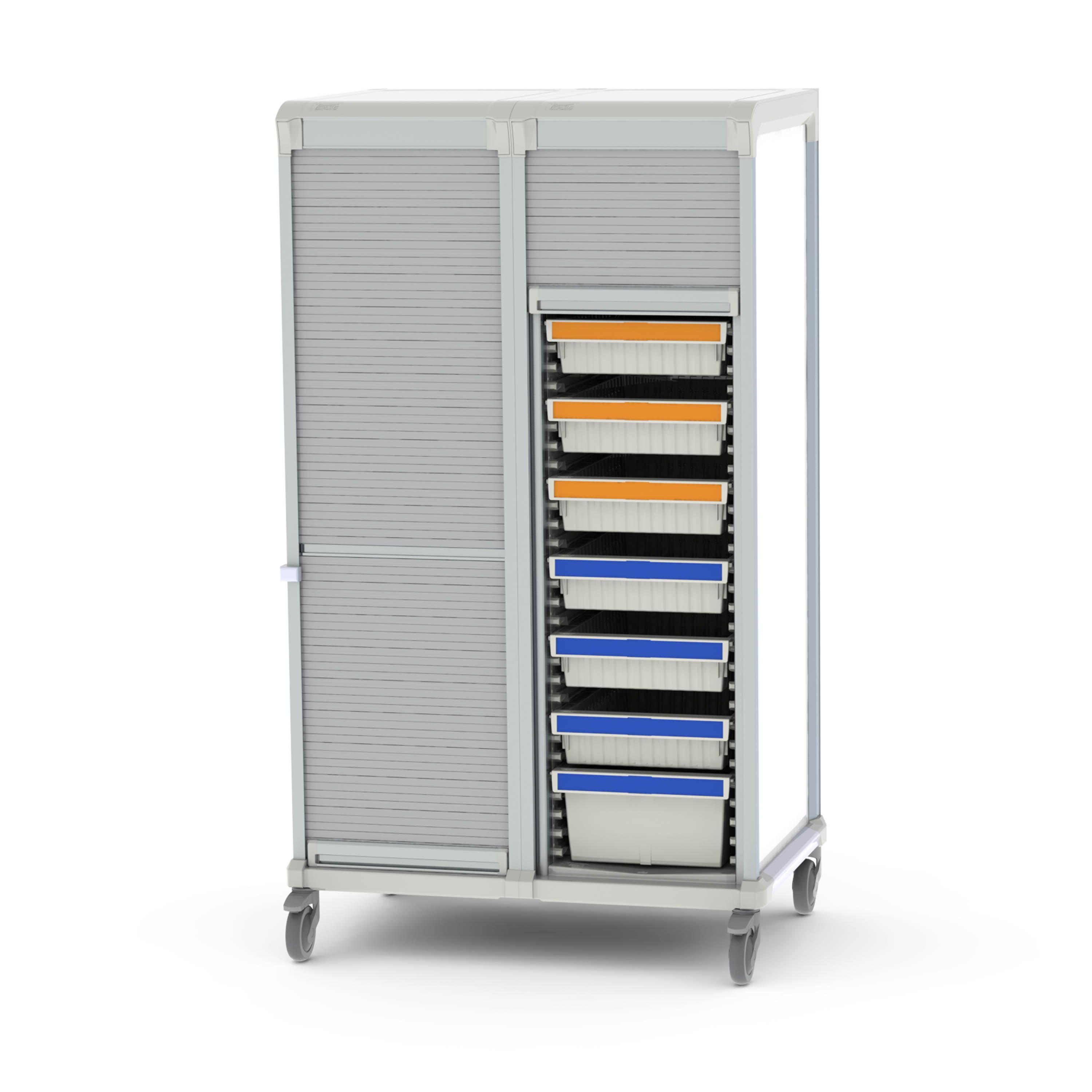Pegasus Apollo U Type Double Column Medical Storage Cart with 4 Panels