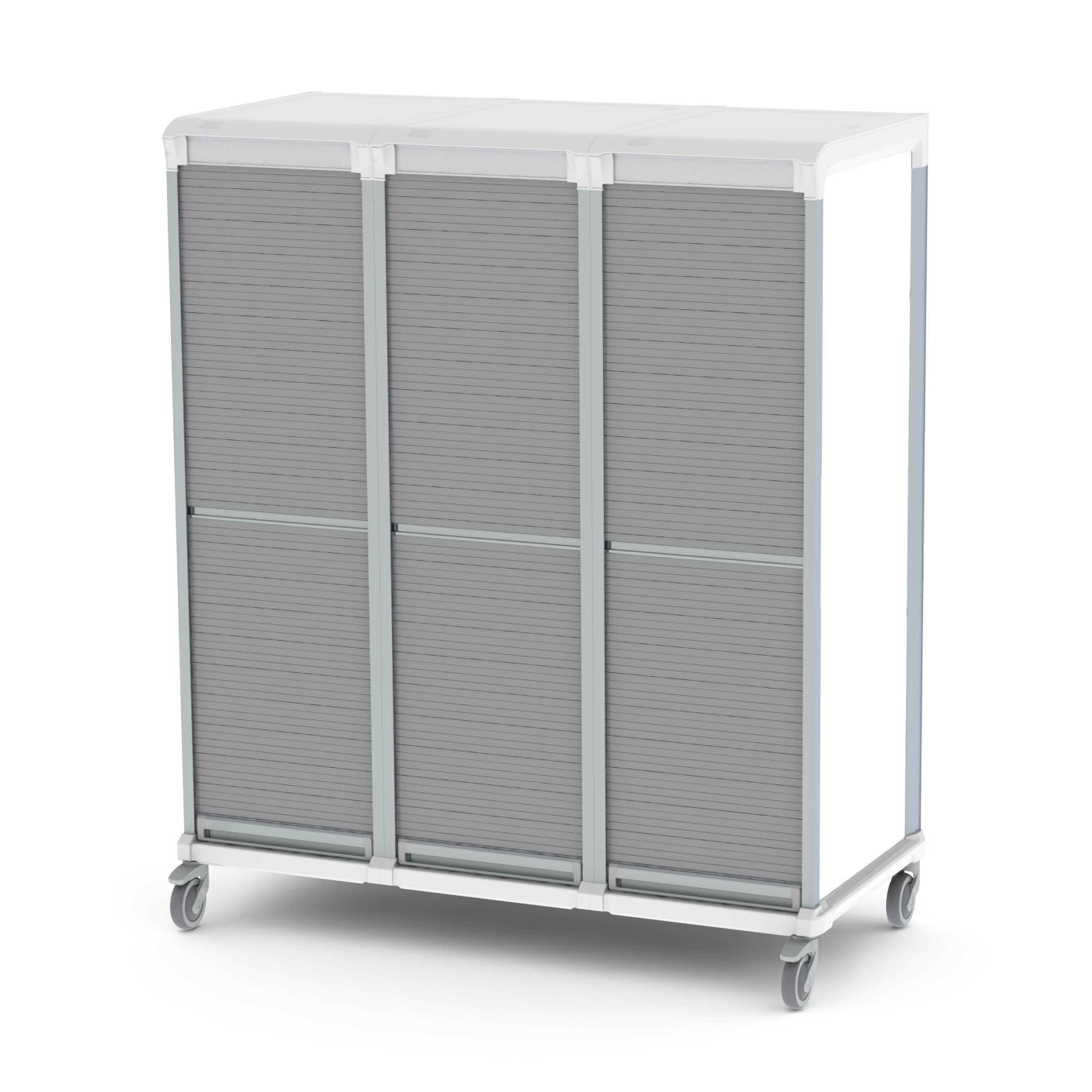 Pegasus Apollo U Type Medical Storage Cart 4 Panels Triple Column