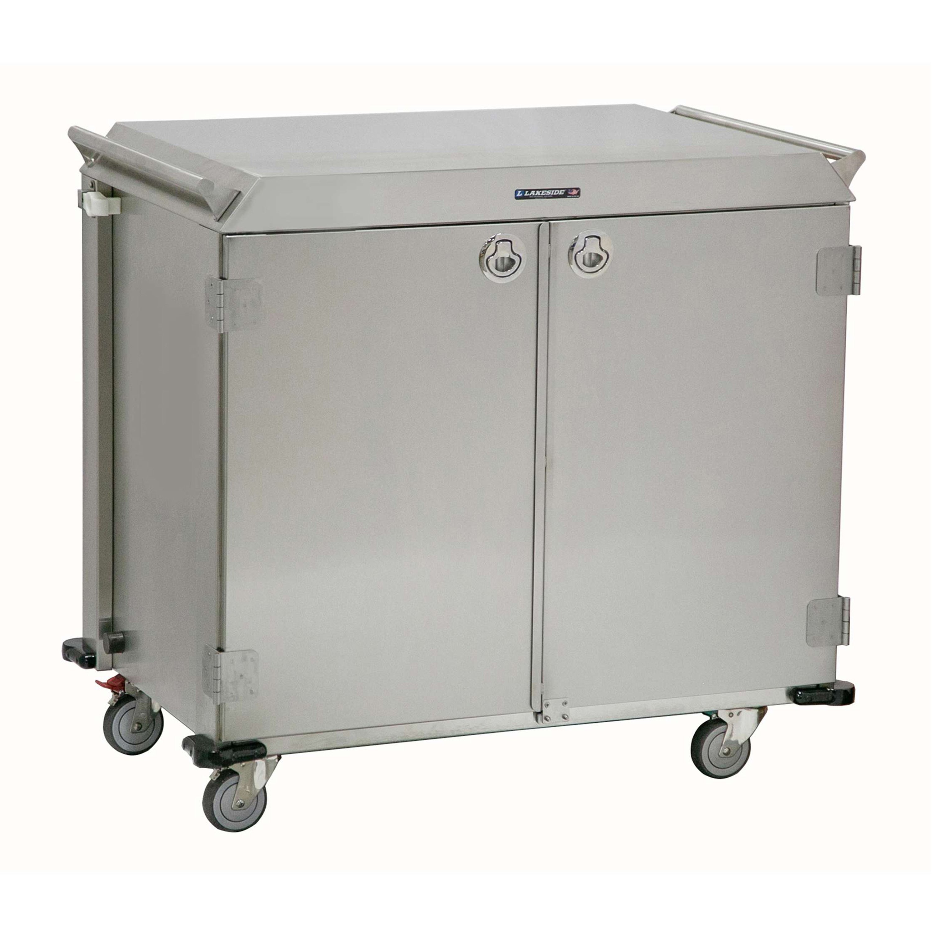 Lakeside Deluxe Case Cart, Double Door, 42" High, 6" Casters