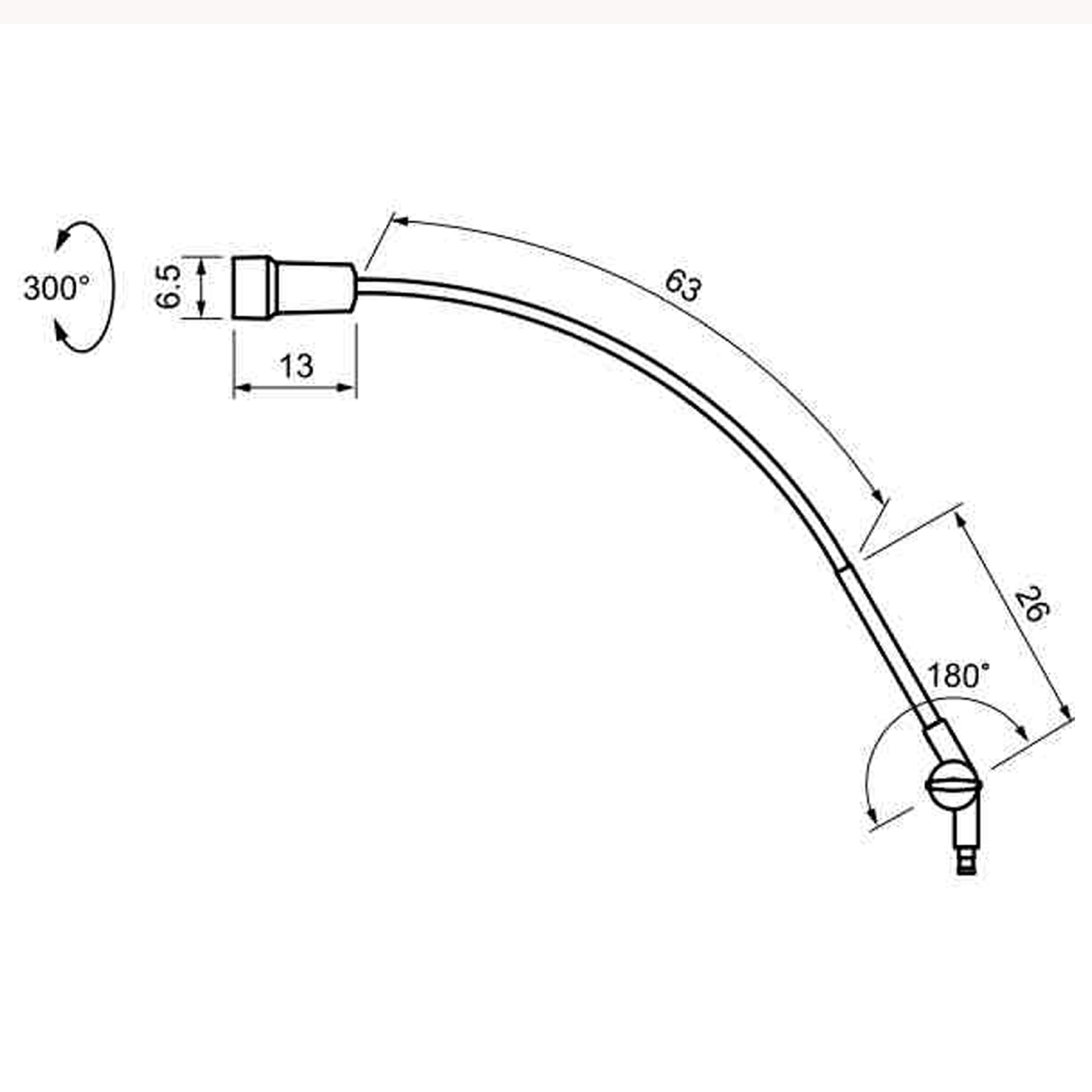 HALUX N30-1 P SGH Exam Light, 38.6" Gooseneck Arm, Rear Mount