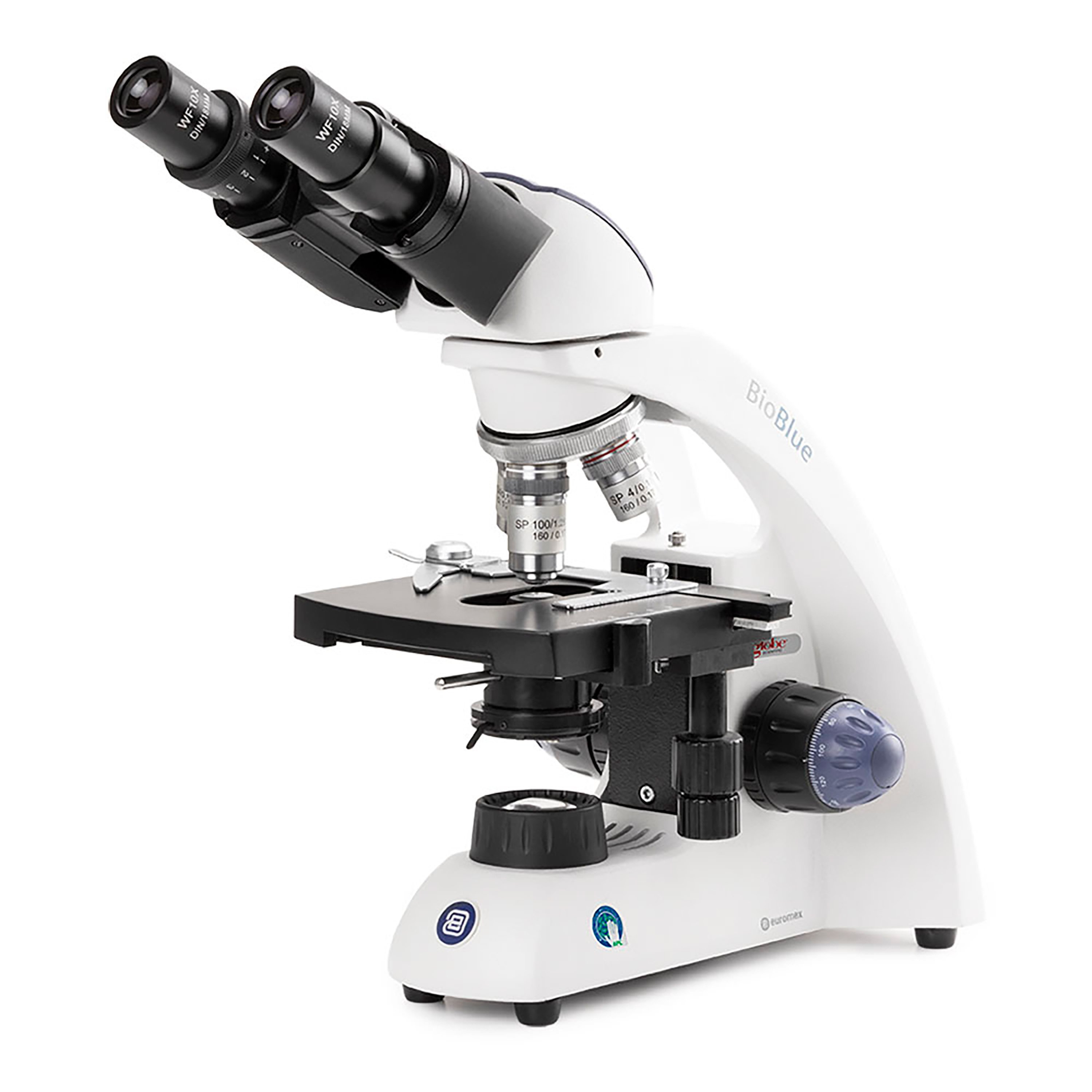 BioBlue Binocular Microscope SMP 4/10/S40/S100x Objectives