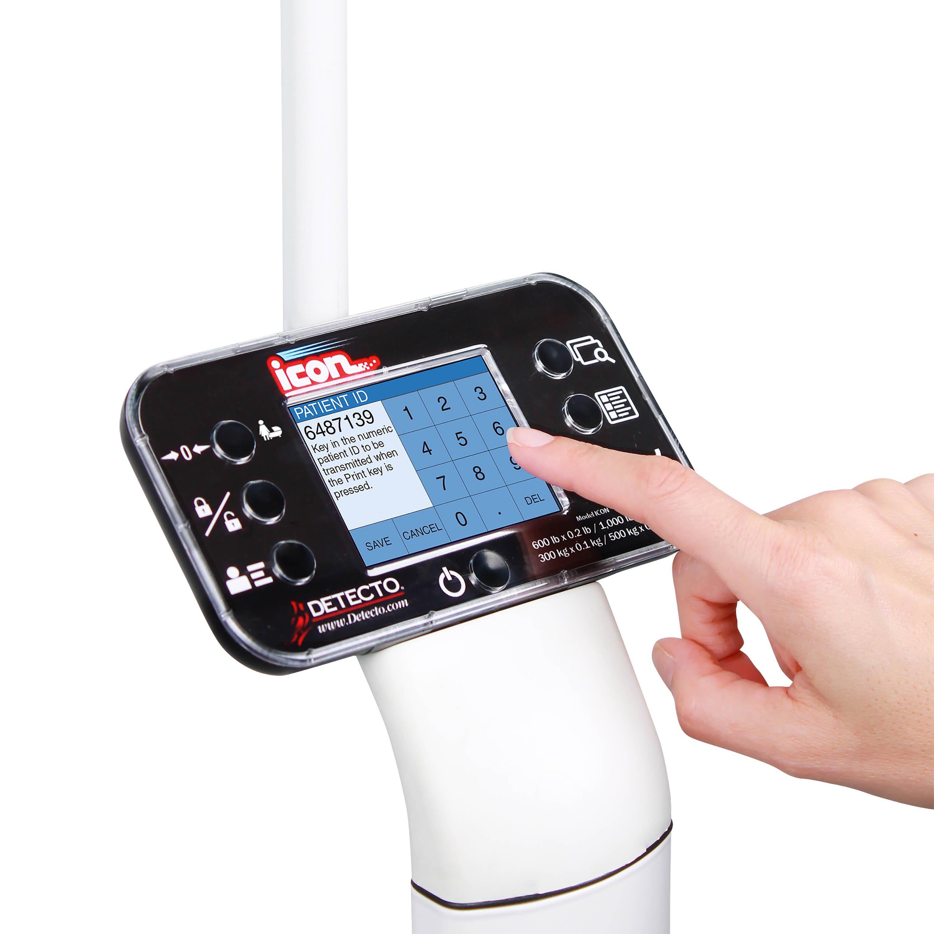 icon Digital Clinical Scales with Sonar Height Rods 1000 lb Capacity