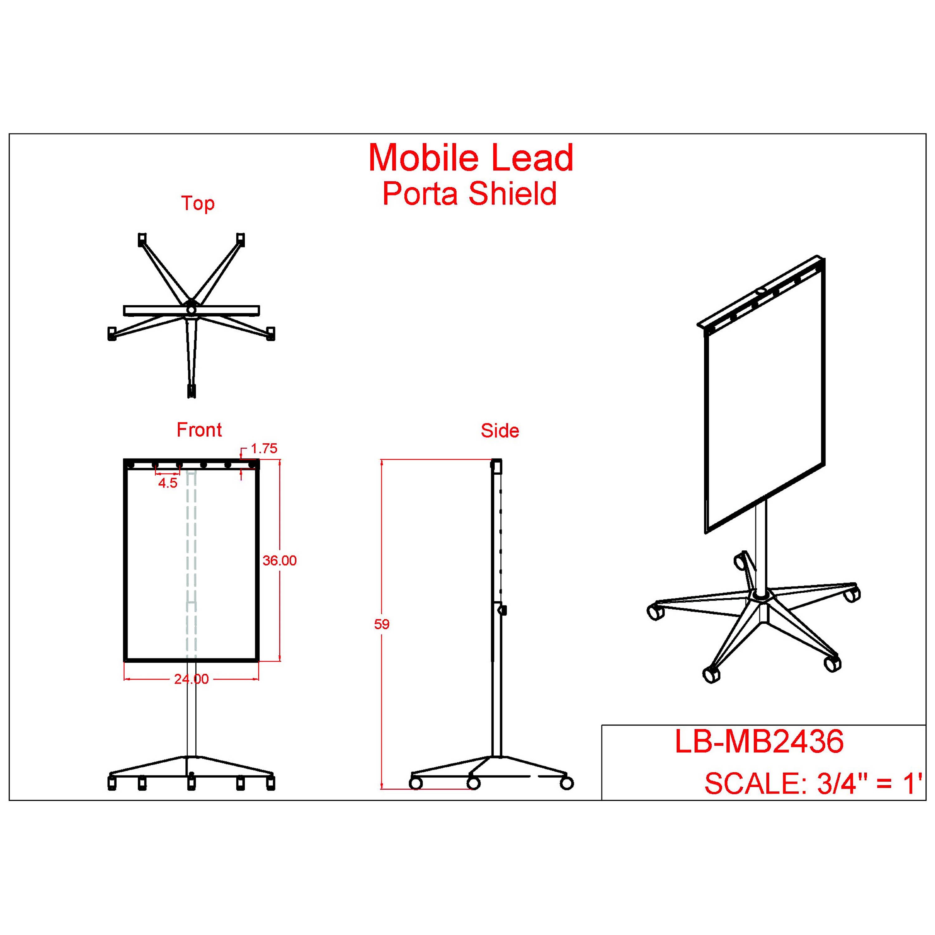 Phillips Safety Mobile Lead Porta-Shields