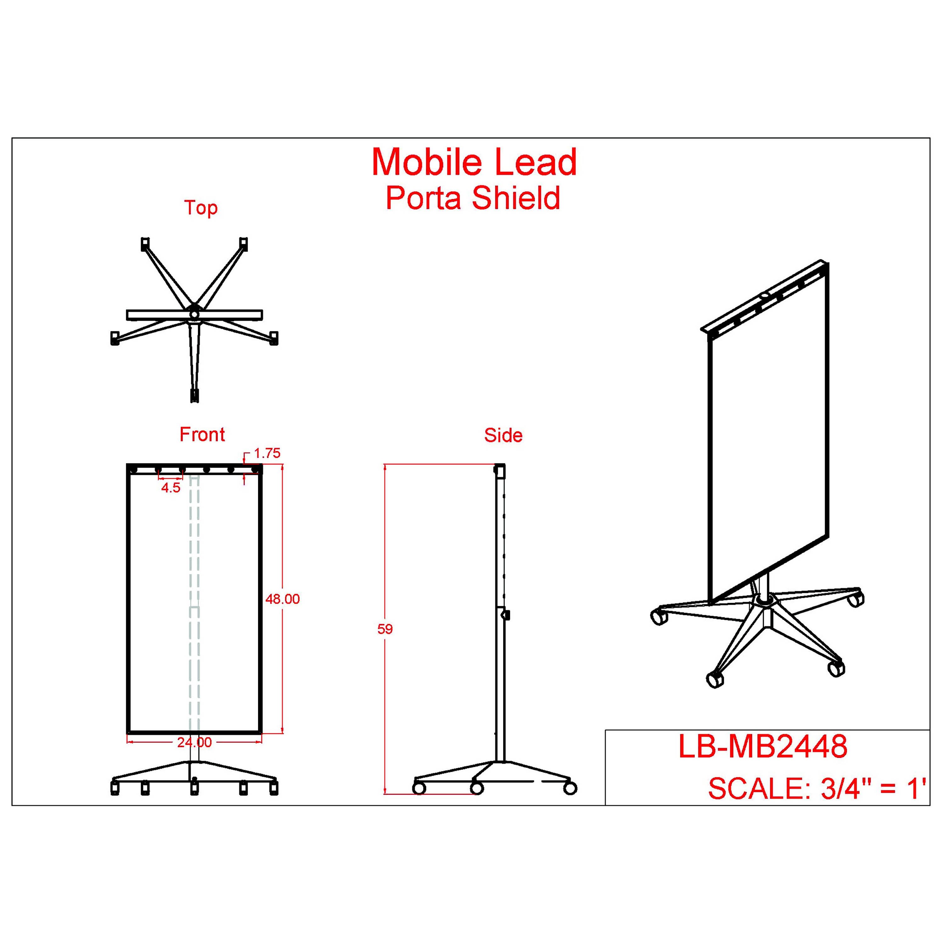 Phillips Safety Mobile Lead Porta-Shields