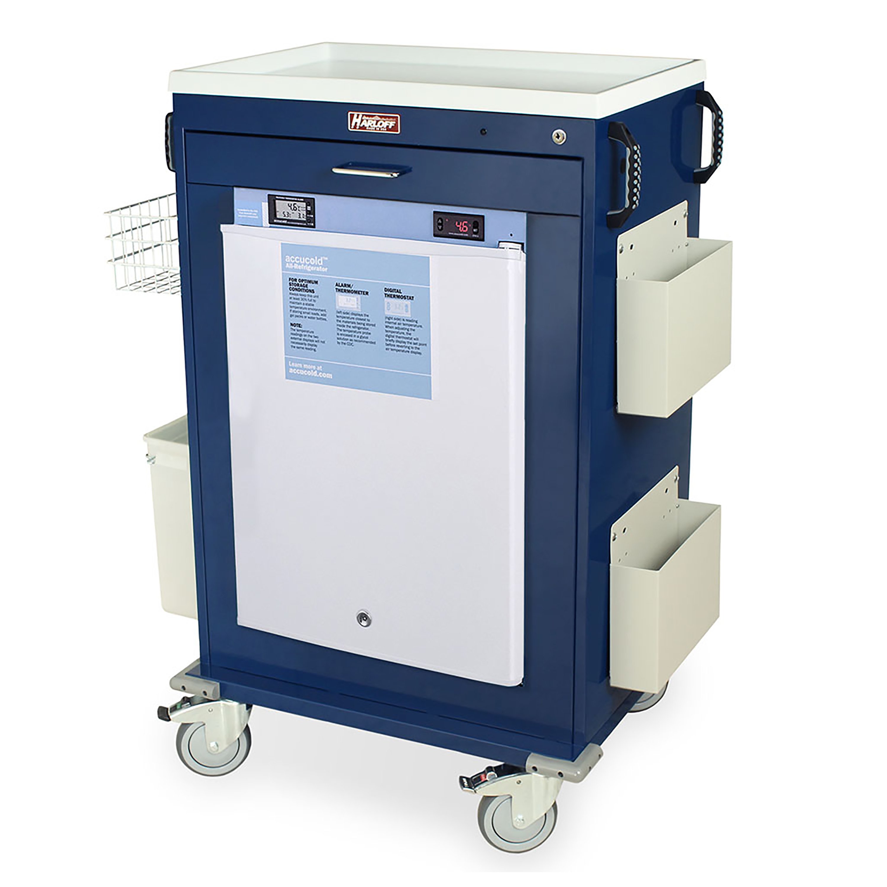 Harloff MH5100K-AC Malignant Hyperthermia Cart 2.4 cu ft. Refrigerator